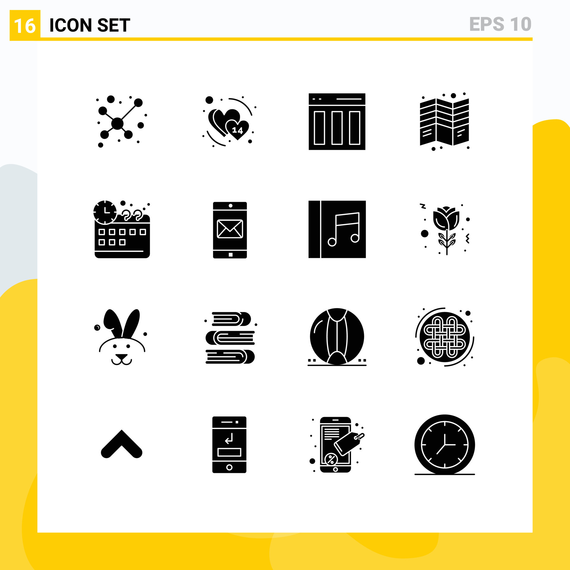 Stock Vector Icon Pack Of 16 Line Signs And Symbols For Corporate Print