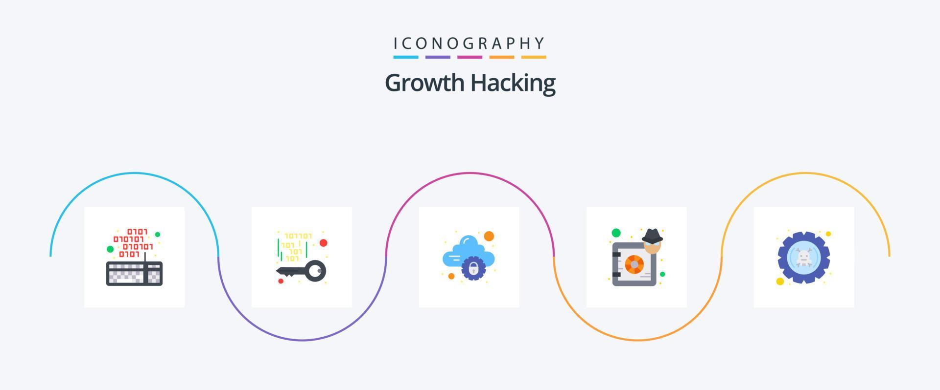 Hacking Flat 5 Icon Pack Including lock. hacker. security. deposit ...