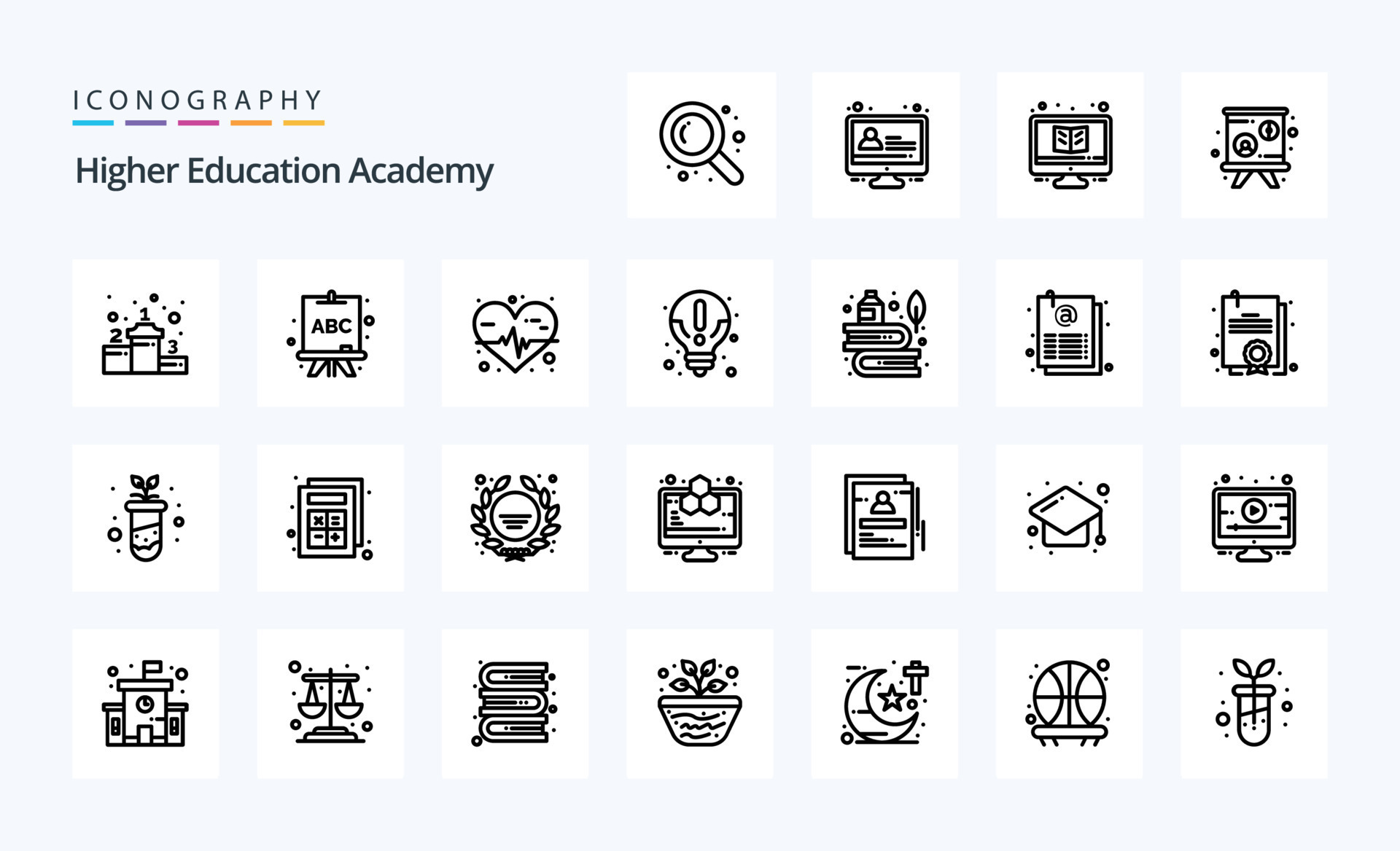 25 Academy Line icon pack 17240893 Vector Art at Vecteezy
