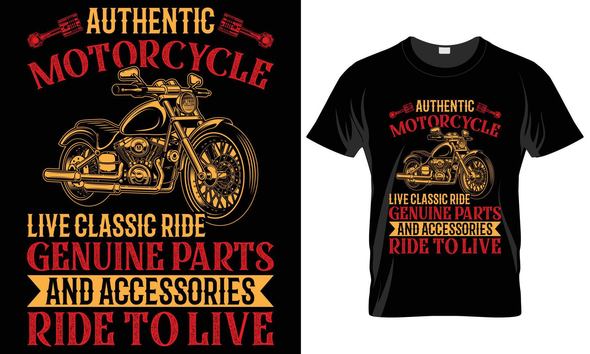 Motorcycle Typography T Shirt Vector Design Authentic Motorcycle