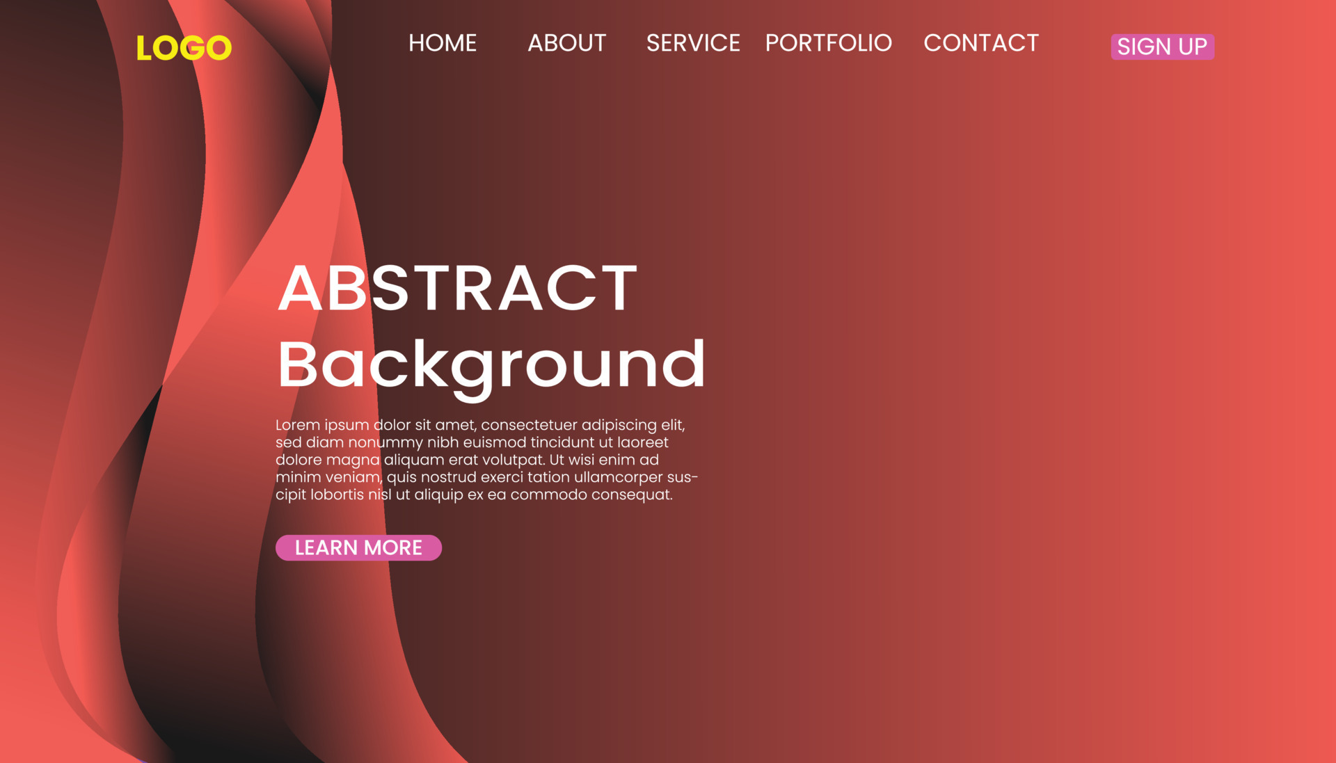 Abstract Background Website Landing Page free Vector Free Vector ...