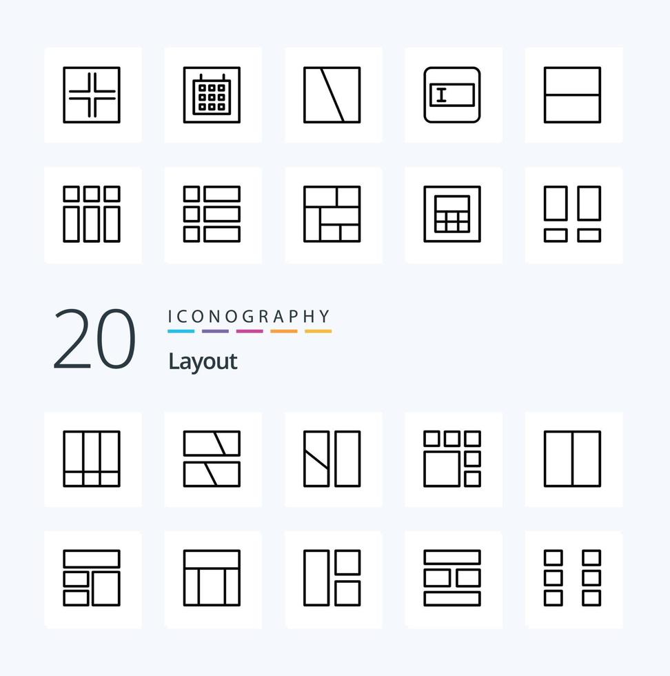 20 Layout Line icon Pack like layout view grid small layout 17242397 ...