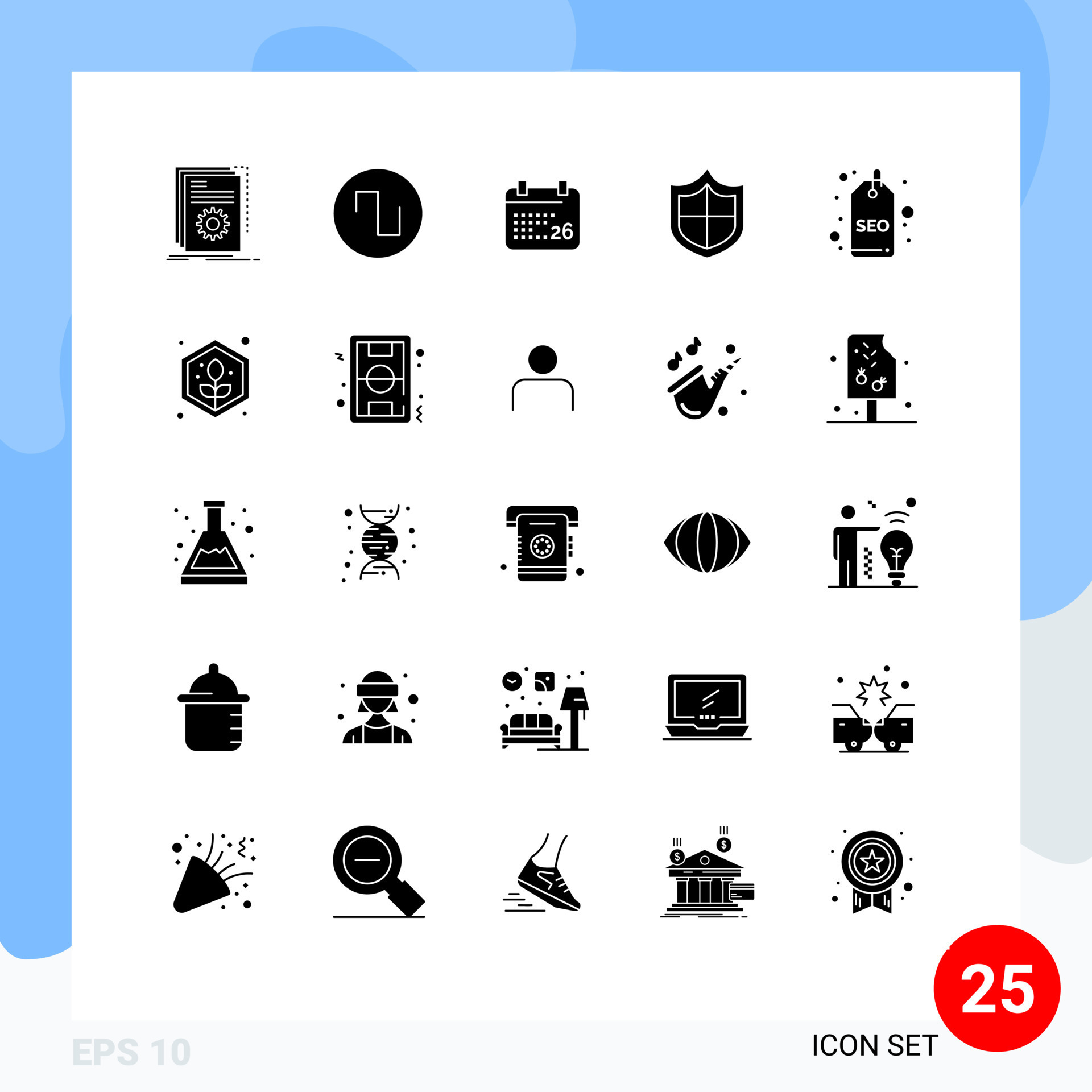 Set Of 25 Modern Ui Icons Symbols Signs For Seo Tag Badge Indian