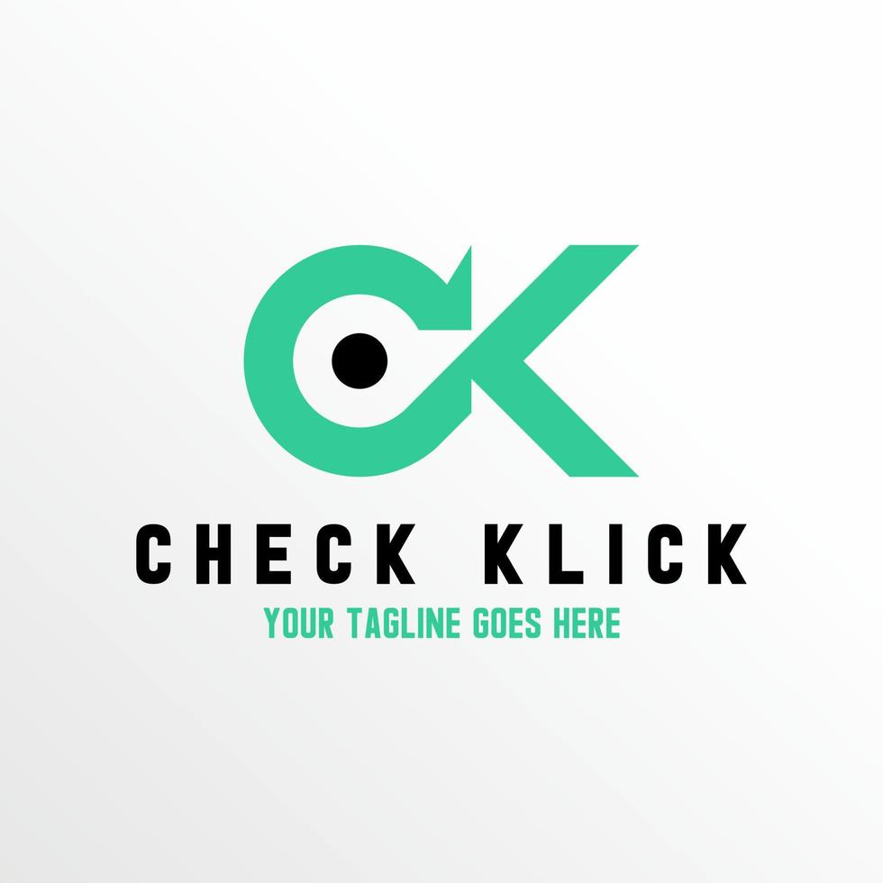 Simple and unique letter or word CK connected font image graphic icon logo design abstract ...