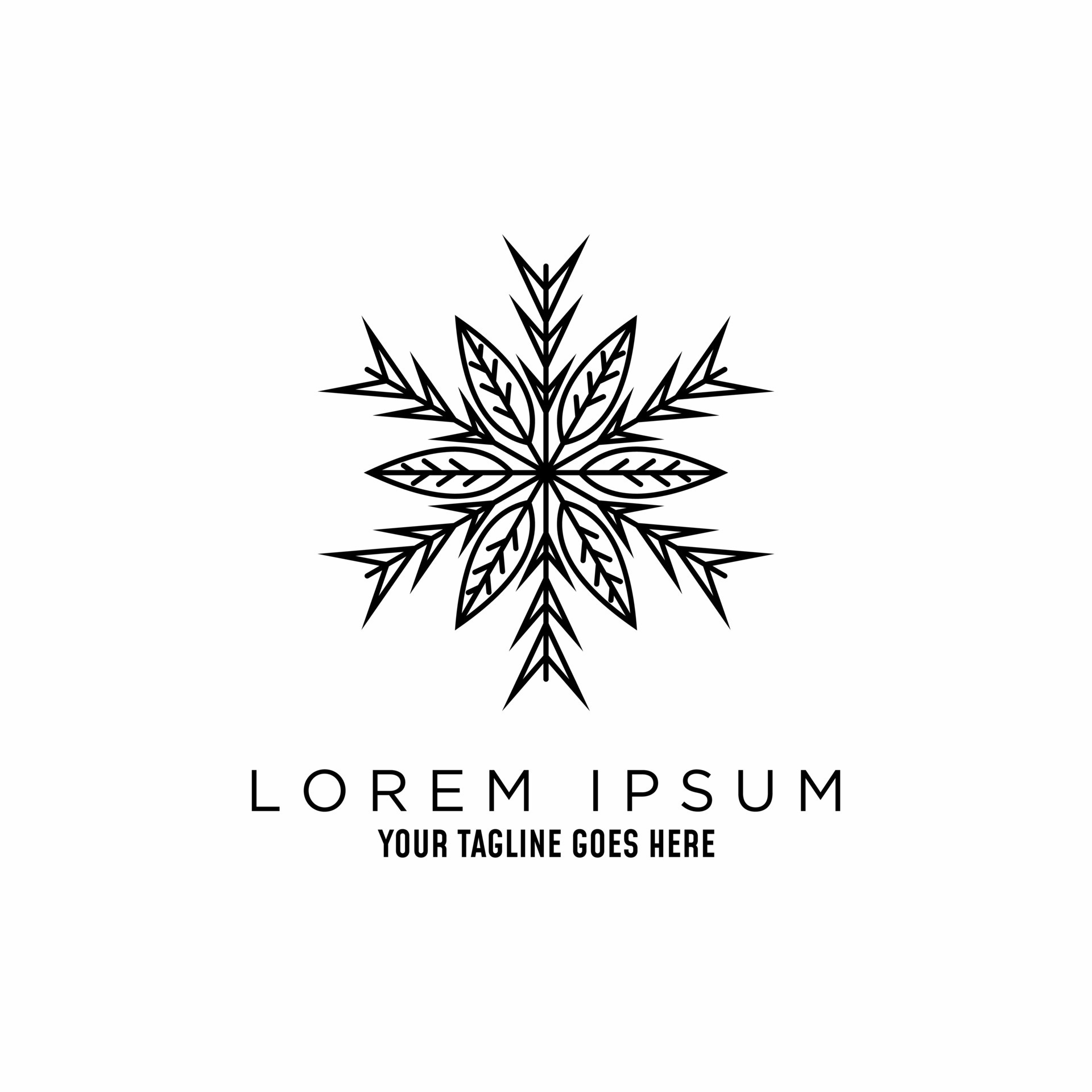 Simple and unique stem and leaves in line art image graphic icon logo design abstract concept ...