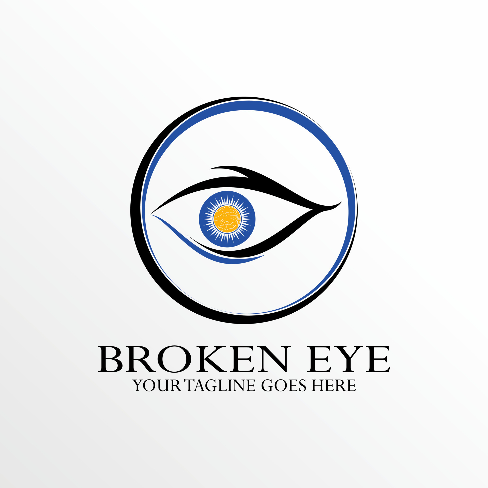 Simple and unique broken or retina eye in line art image graphic icon ... Simple and unique broken or retina eye in line art image graphic icon ...