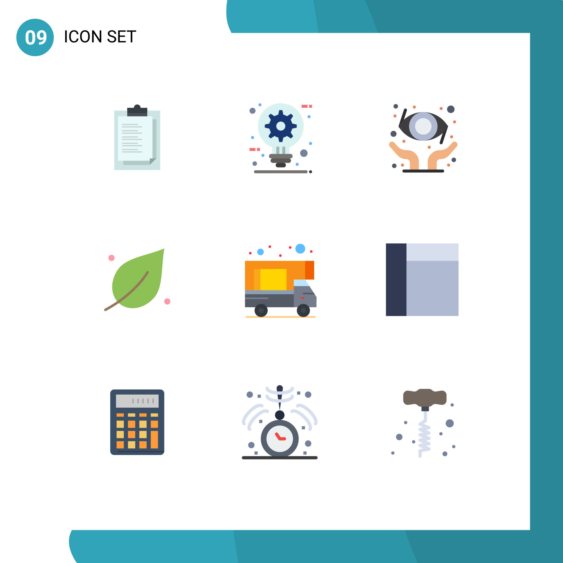 User Interface Pack Of 9 Basic Flat Colors Of Caravan Spring Idea Nature Ecology Editable Vector