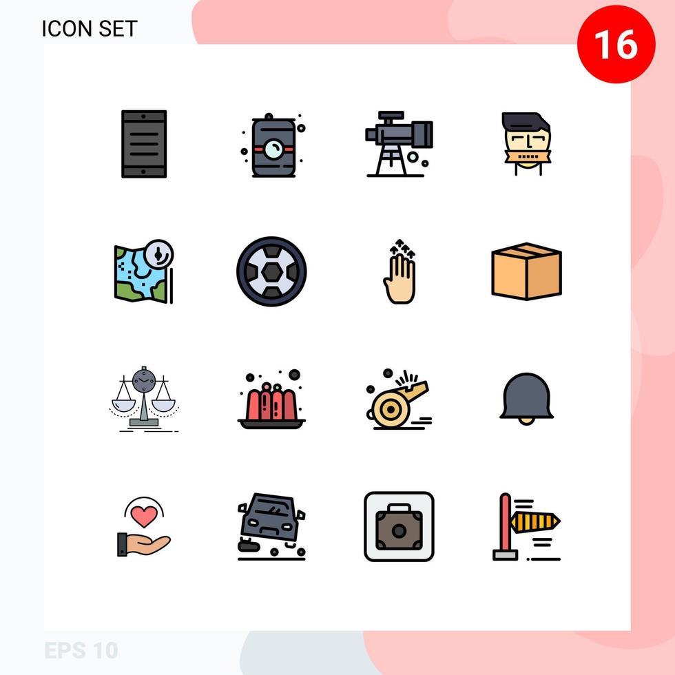 Flat Color Filled Line Pack of 16 Universal Symbols of google terrorism ... Flat Color Filled Line Pack of 16 Universal Symbols of google terrorism ...