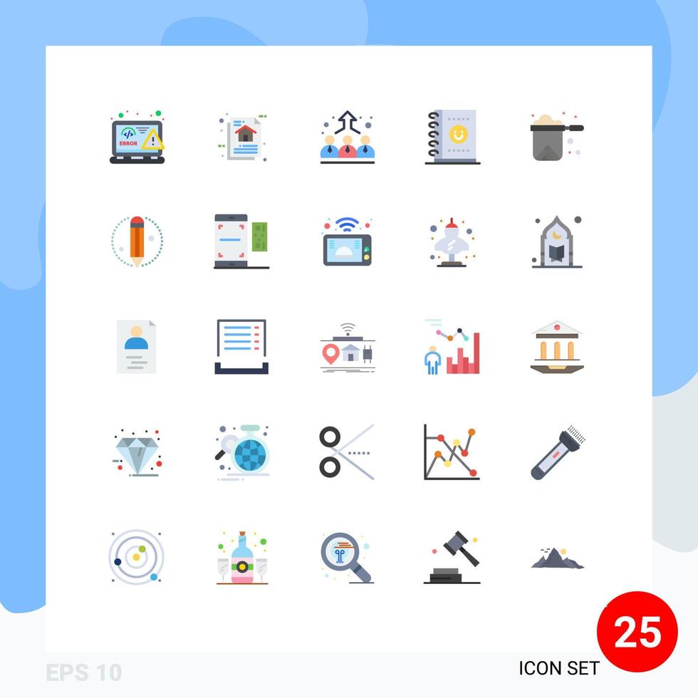 Stock Vector Icon Pack of 25 Line Signs and Symbols for kitchen office ...