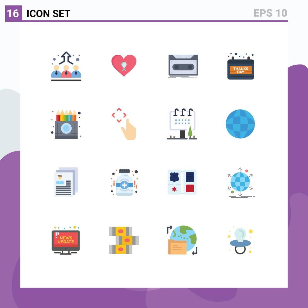 16 Universal Flat Colors Set For Web And Mobile Applications Box Day