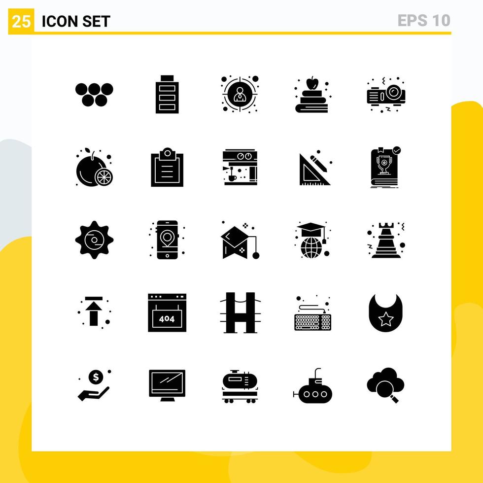 Stock Vector Icon Pack of 25 Line Signs and Symbols for fruit party ...