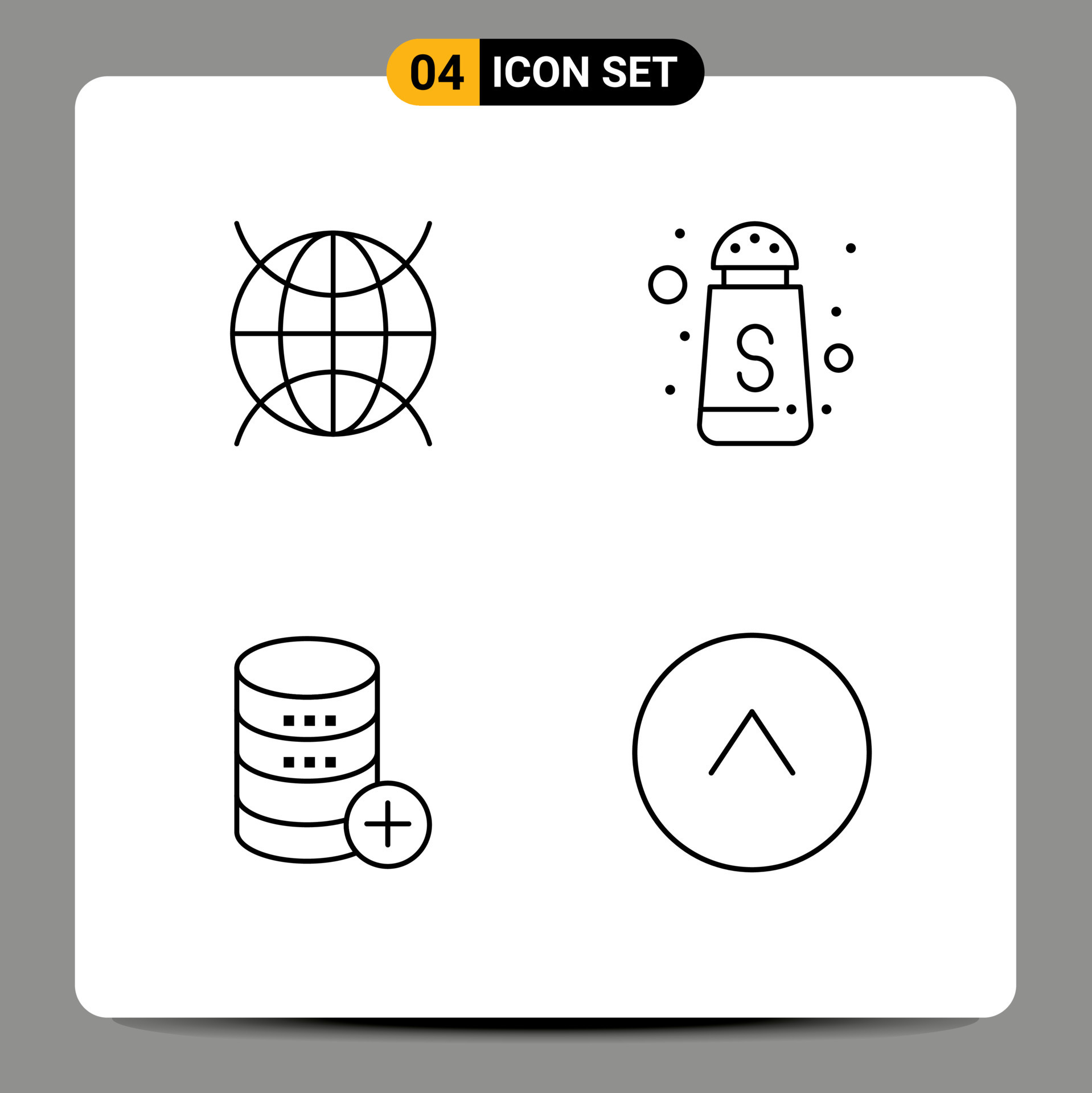 4 User Interface Line Pack Of Modern Signs And Symbols Of Internet Sal Wifi Sugar Bottle Add