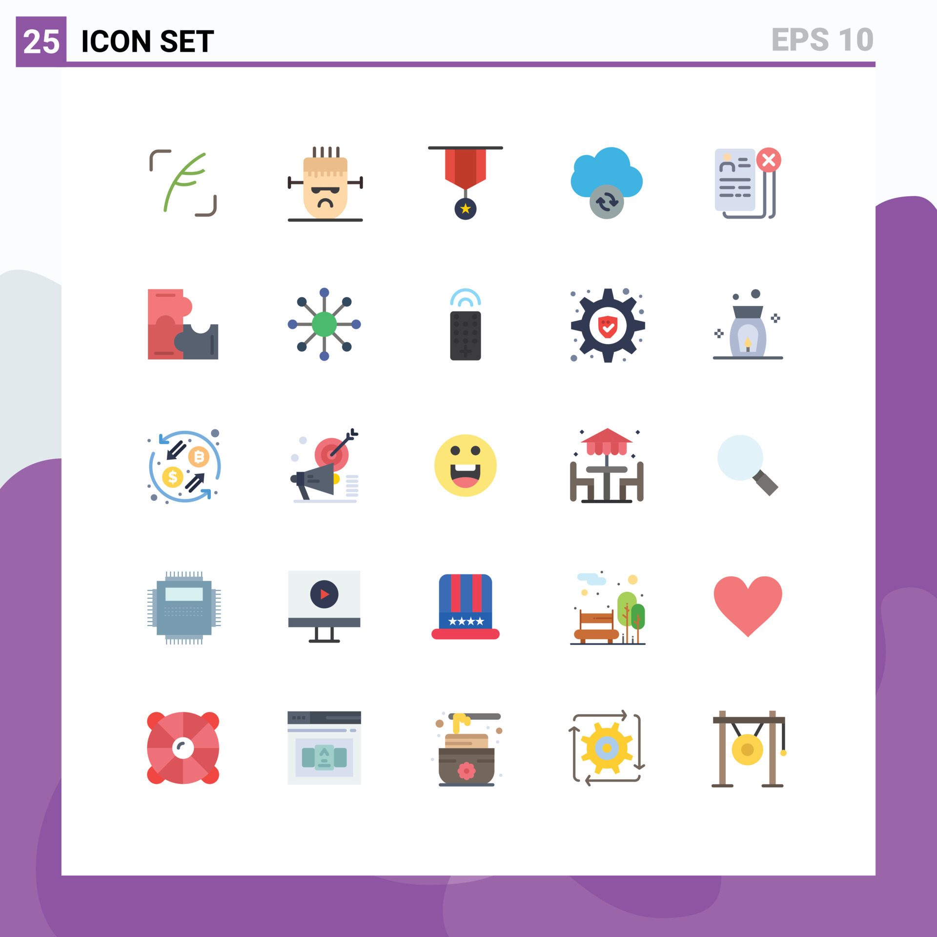 Set Of 25 Modern Ui Icons Symbols Signs For Career Sync Badge Data Star Editable Vector Design