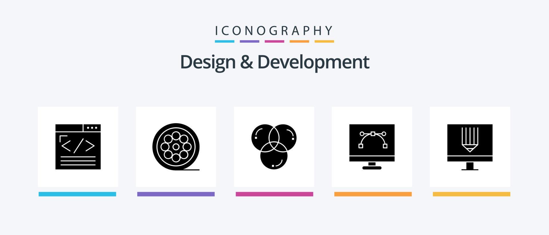 Design and Development Glyph 5 Icon Pack Including graphic design. design and coding. web ...