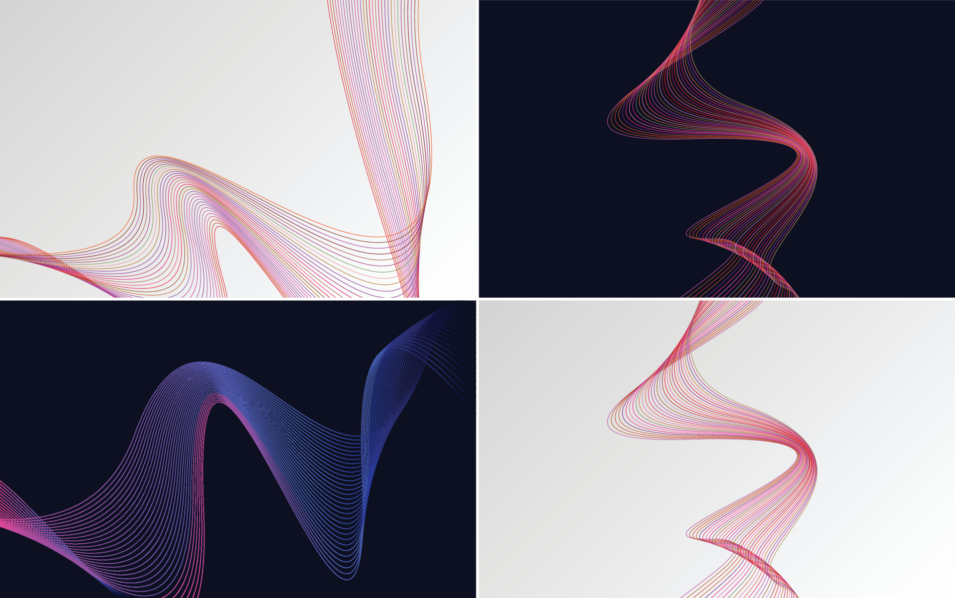 Wave curve abstract vector backgrounds for a contemporary and clean ...