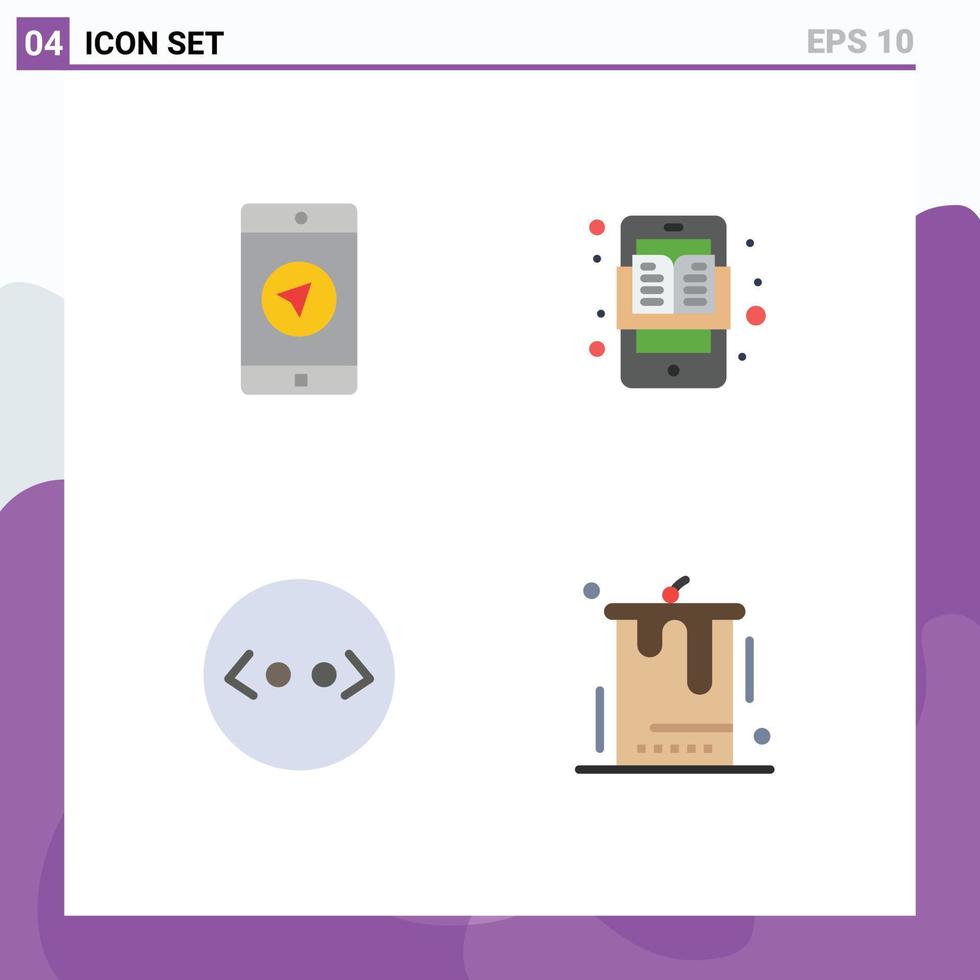 4 Universal Flat Icons Set For Web And Mobile Applications Application