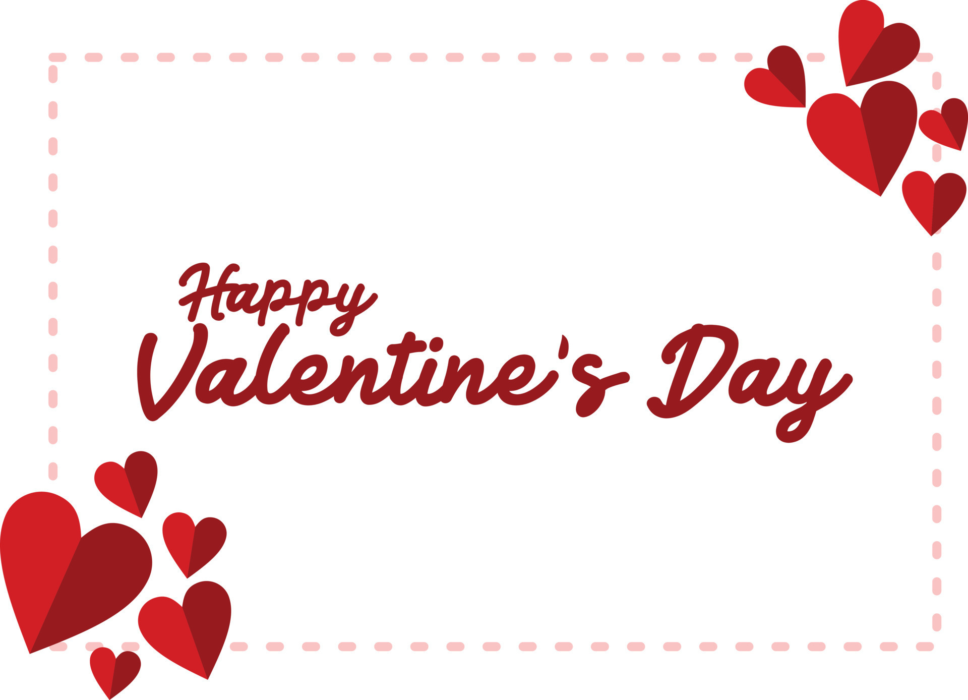 Happy Valentine Day Greeting Banner 17261550 Vector Art At Vecteezy
