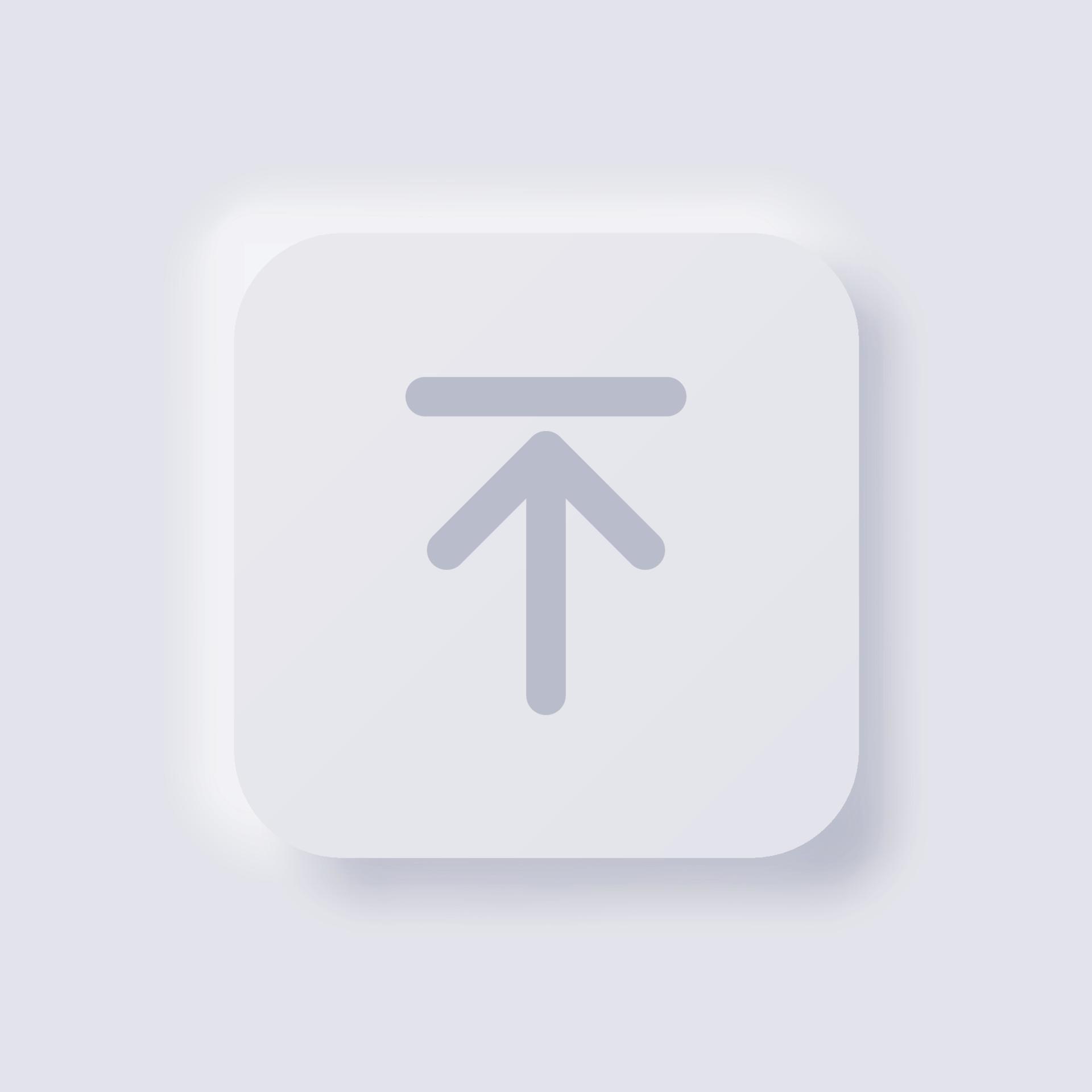 Upload Button Icon White Neumorphism Soft Ui Design For Web Design