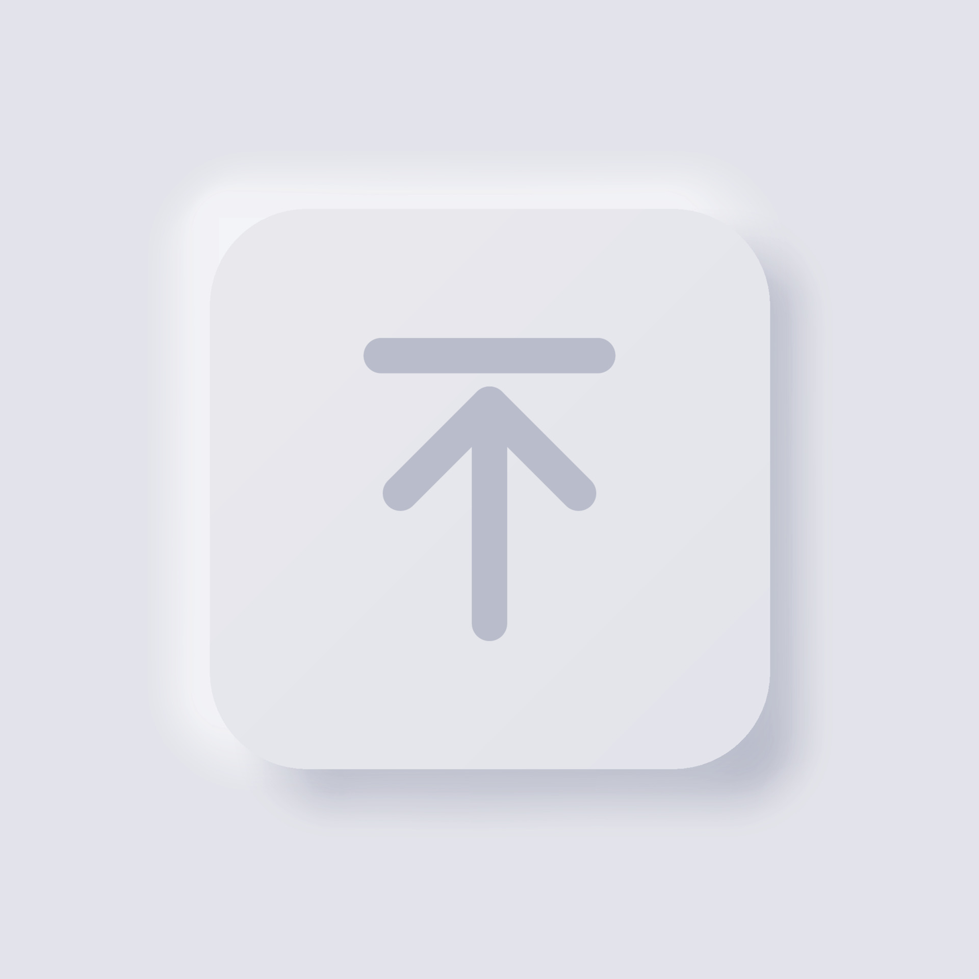 Upload button icon, White Neumorphism soft UI Design for Web design ...