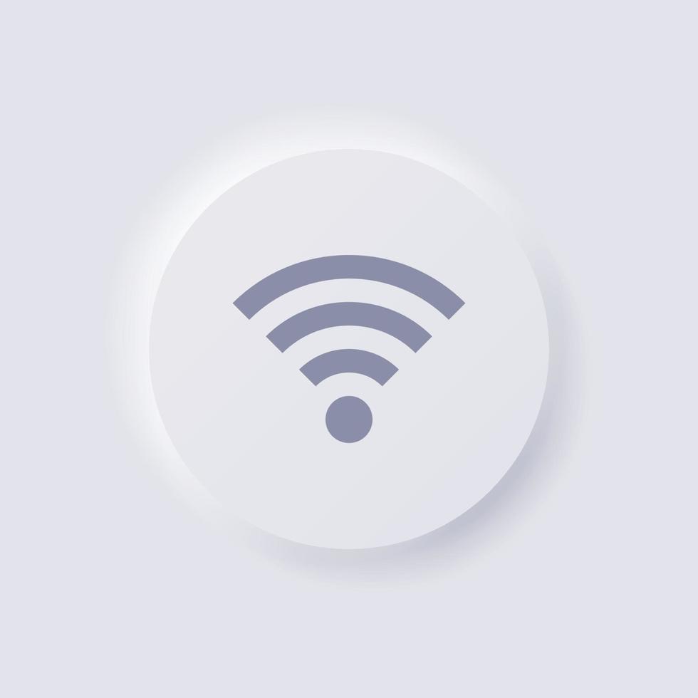 Internet Signal Symbol Icon White Neumorphism Soft Ui Design For Web Design Application Ui And