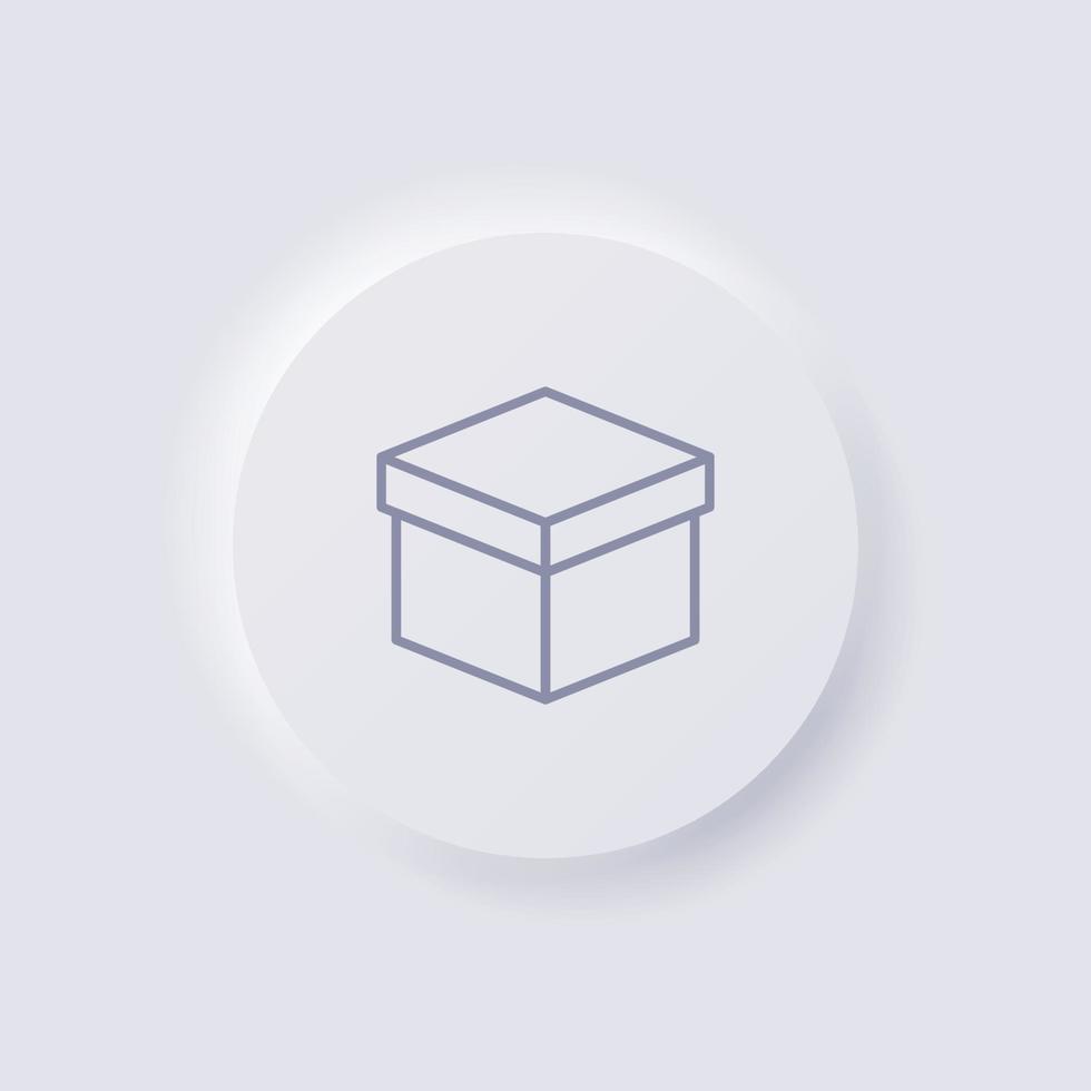 Box Icon White Neumorphism Soft Ui Design For Web Design Application Ui And More Button