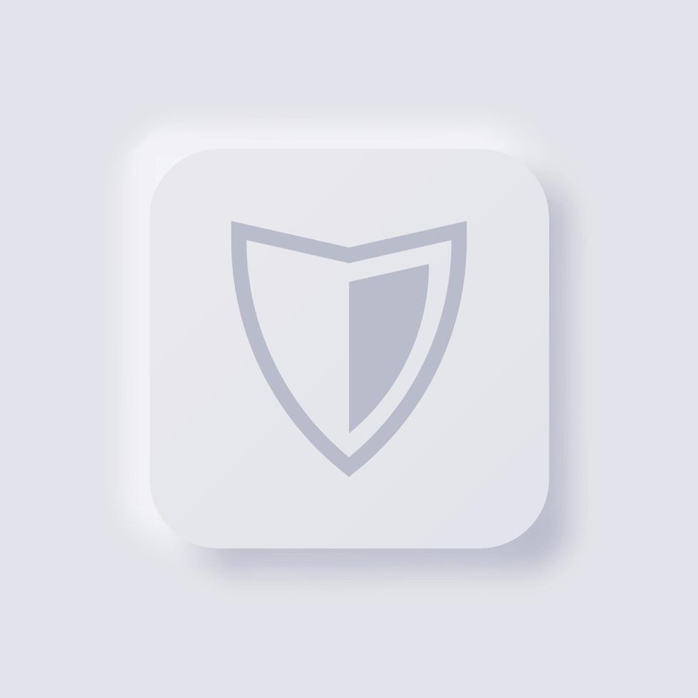 Shield Icon White Neumorphism Soft Ui Design For Web Design Application Ui And More Button