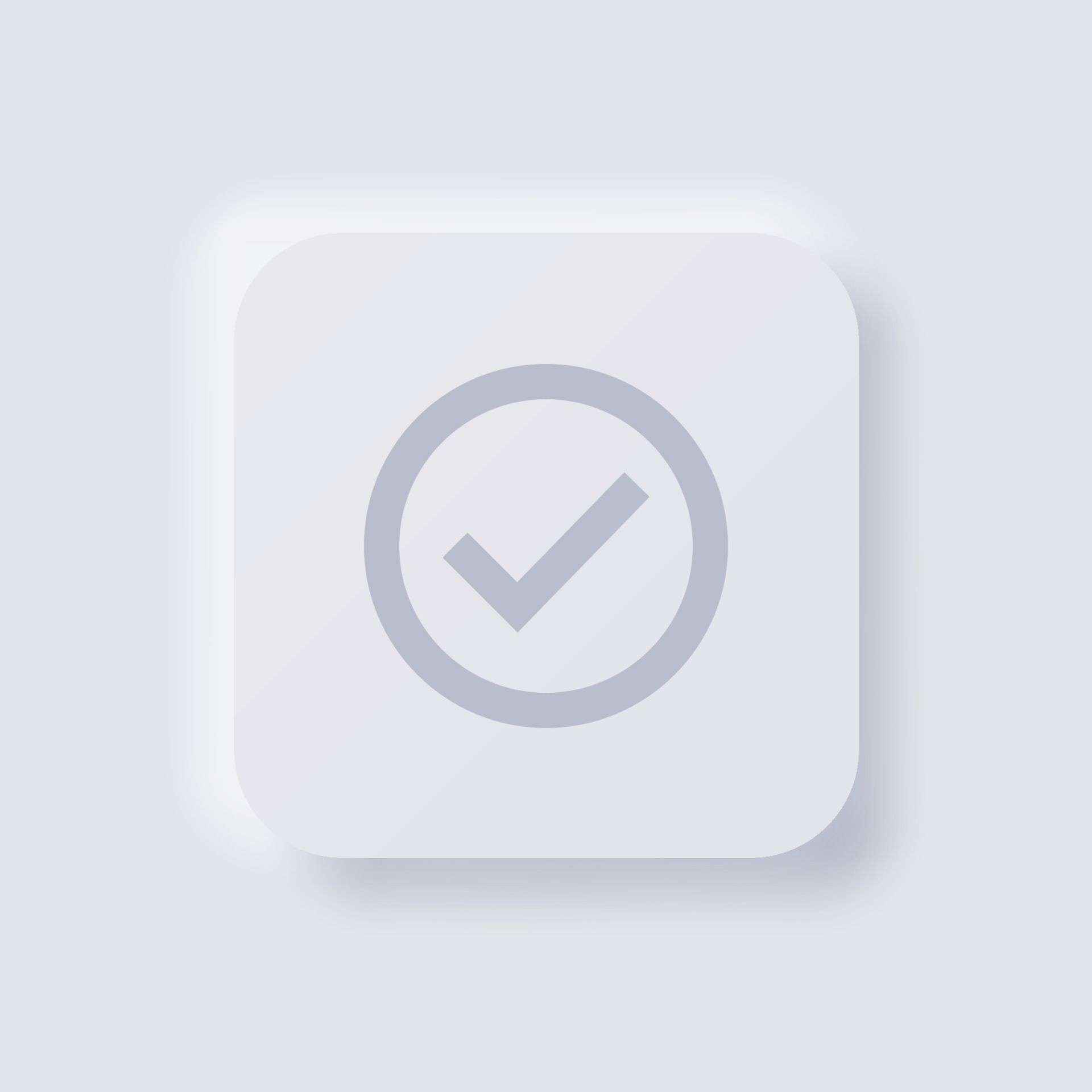 Check Mark Icon Tick Icon White Neumorphism Soft Ui Design For Web