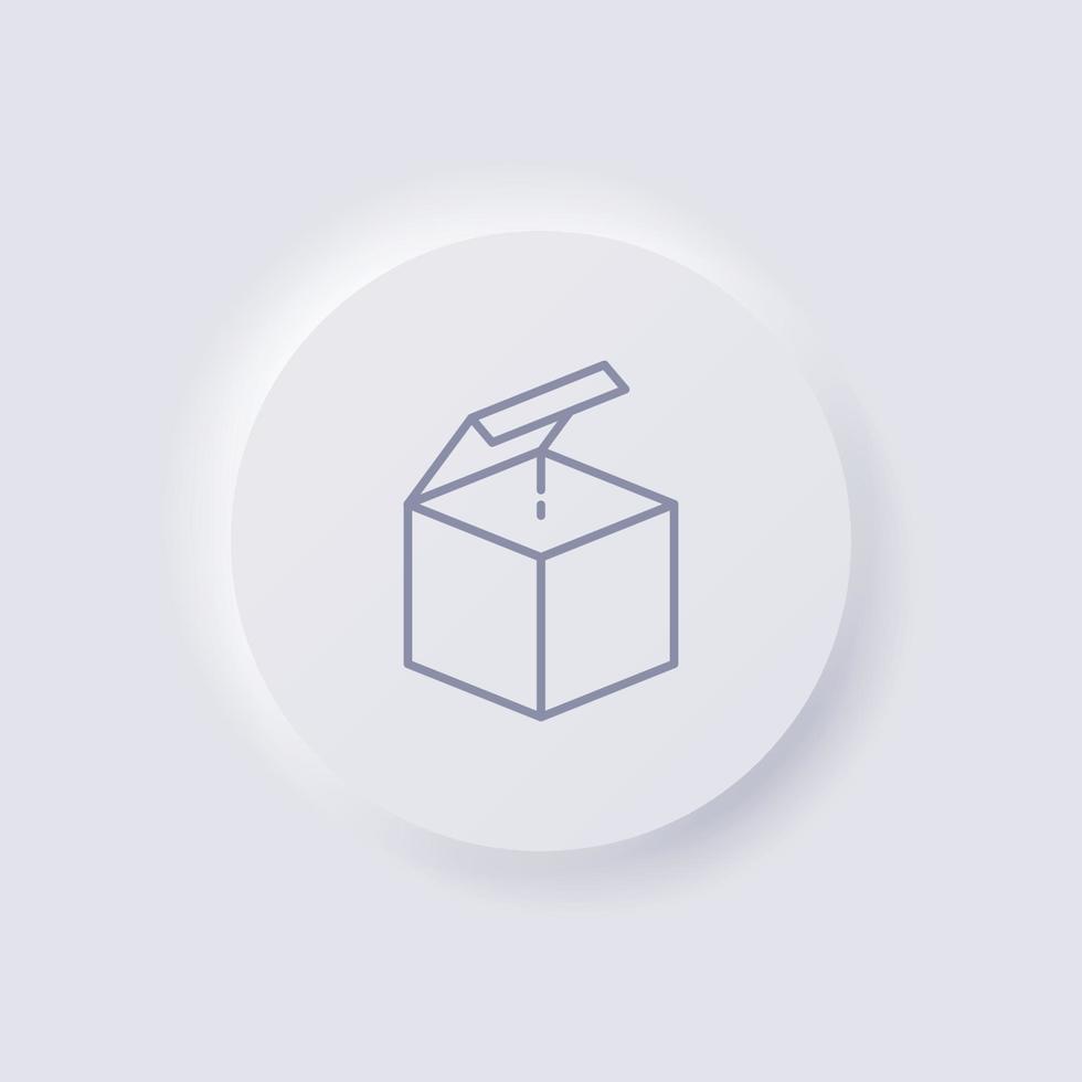 Box Icon White Neumorphism Soft Ui Design For Web Design Application