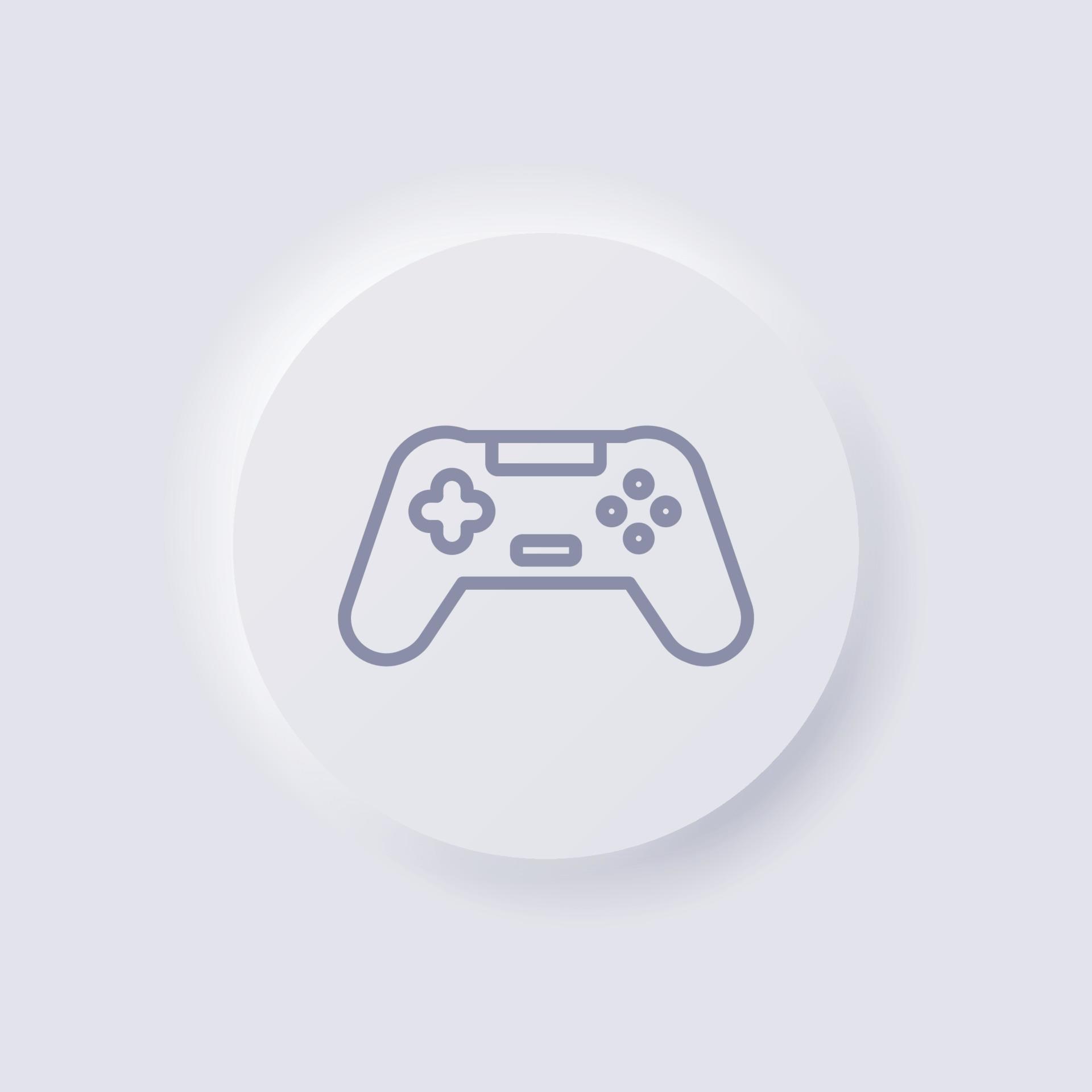 Joystick icon, White Neumorphism soft UI Design for Web design ...