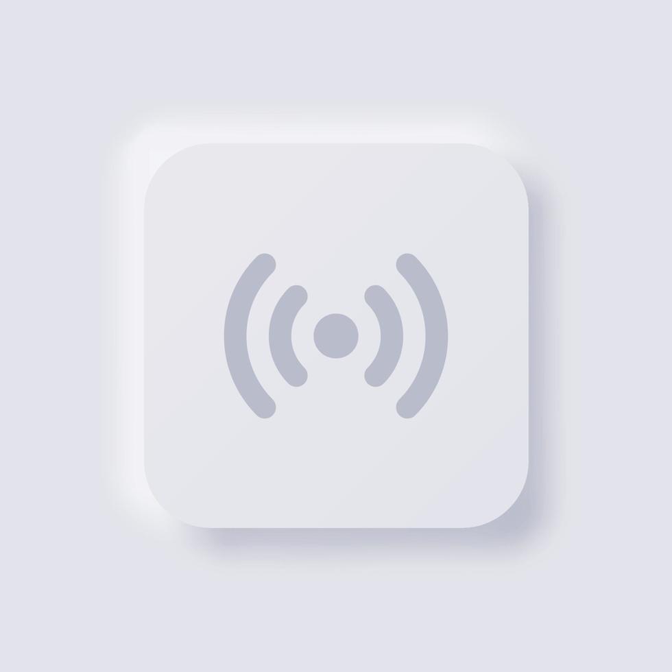 Signal symbol icon, White Neumorphism soft UI Design for Web design, Application UI and more ...