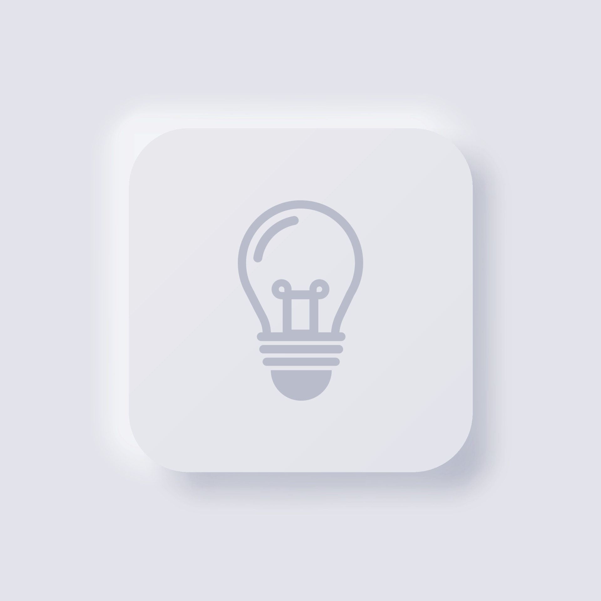 Lightbulb Icon White Neumorphism Soft Ui Design For Web Design Application Ui And More Button