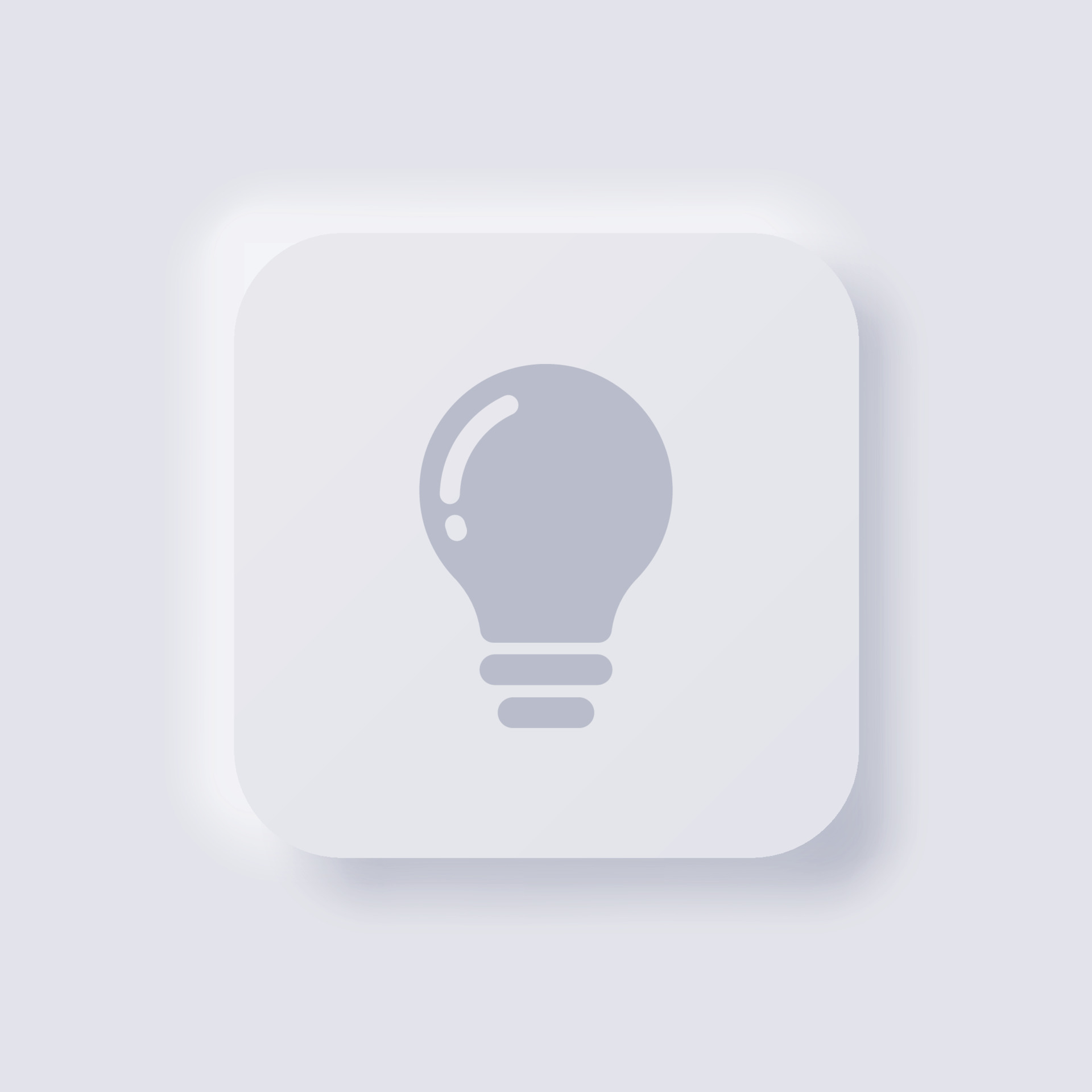 Lightbulb Icon White Neumorphism Soft Ui Design For Web Design Application Ui And More Button