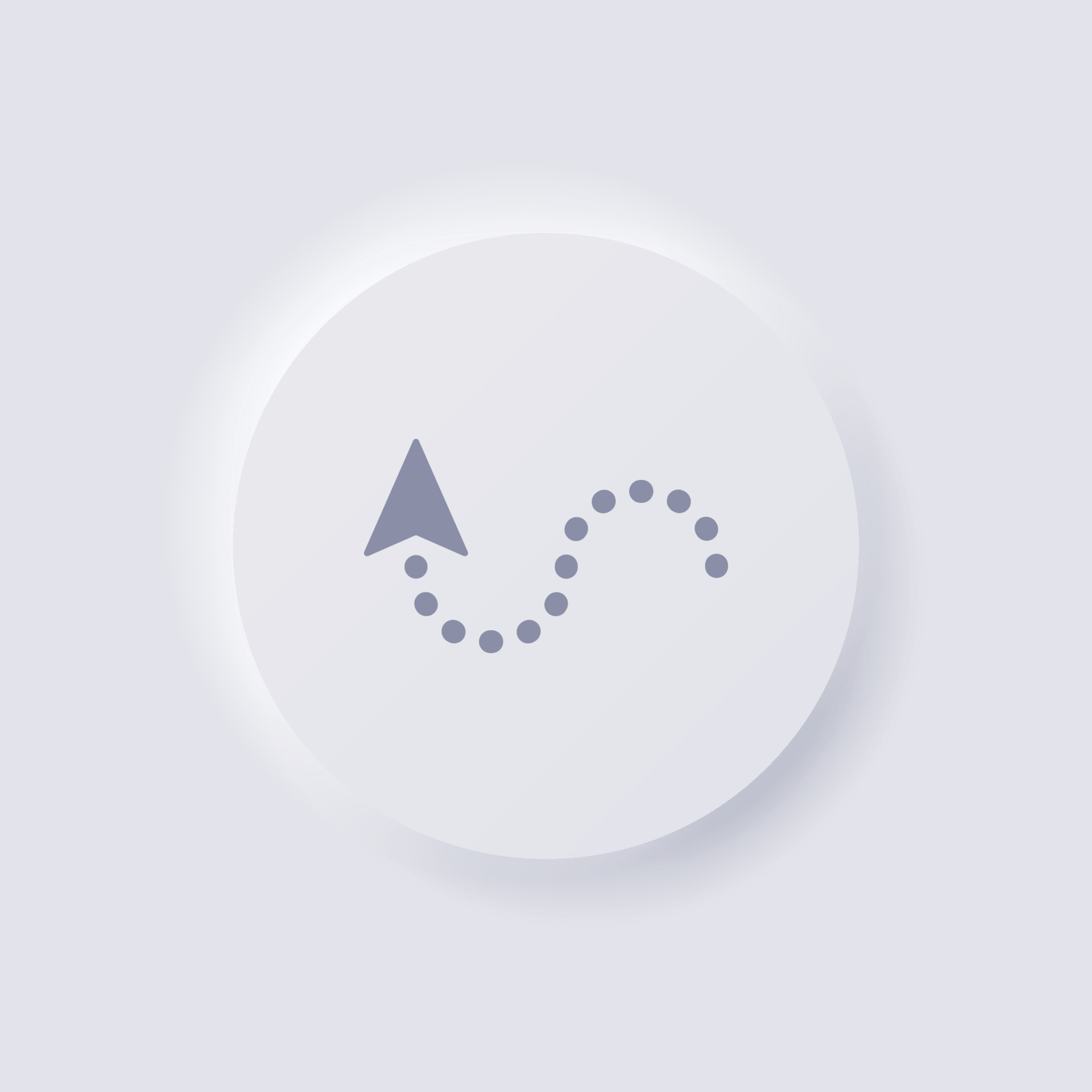 Arrow navigation icon, White Neumorphism soft UI Design for Web design, Application UI and more ...