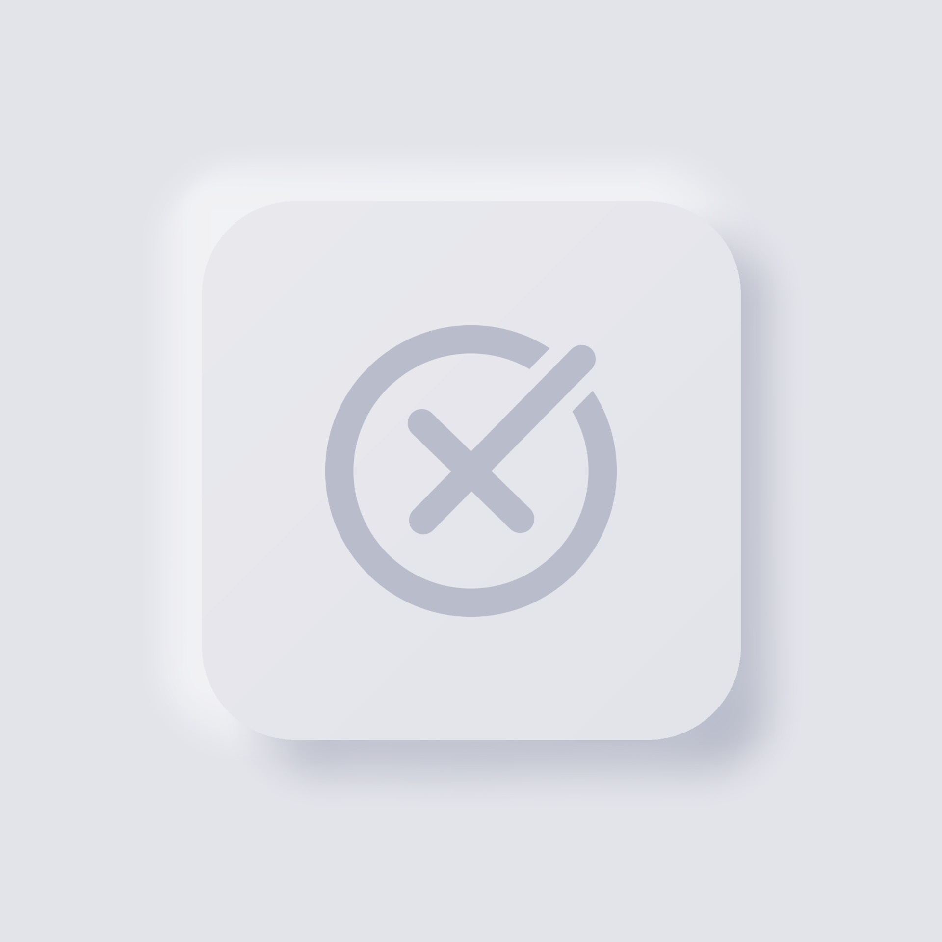 Cross Icon White Neumorphism Soft Ui Design For Web Design Application Ui And More Button