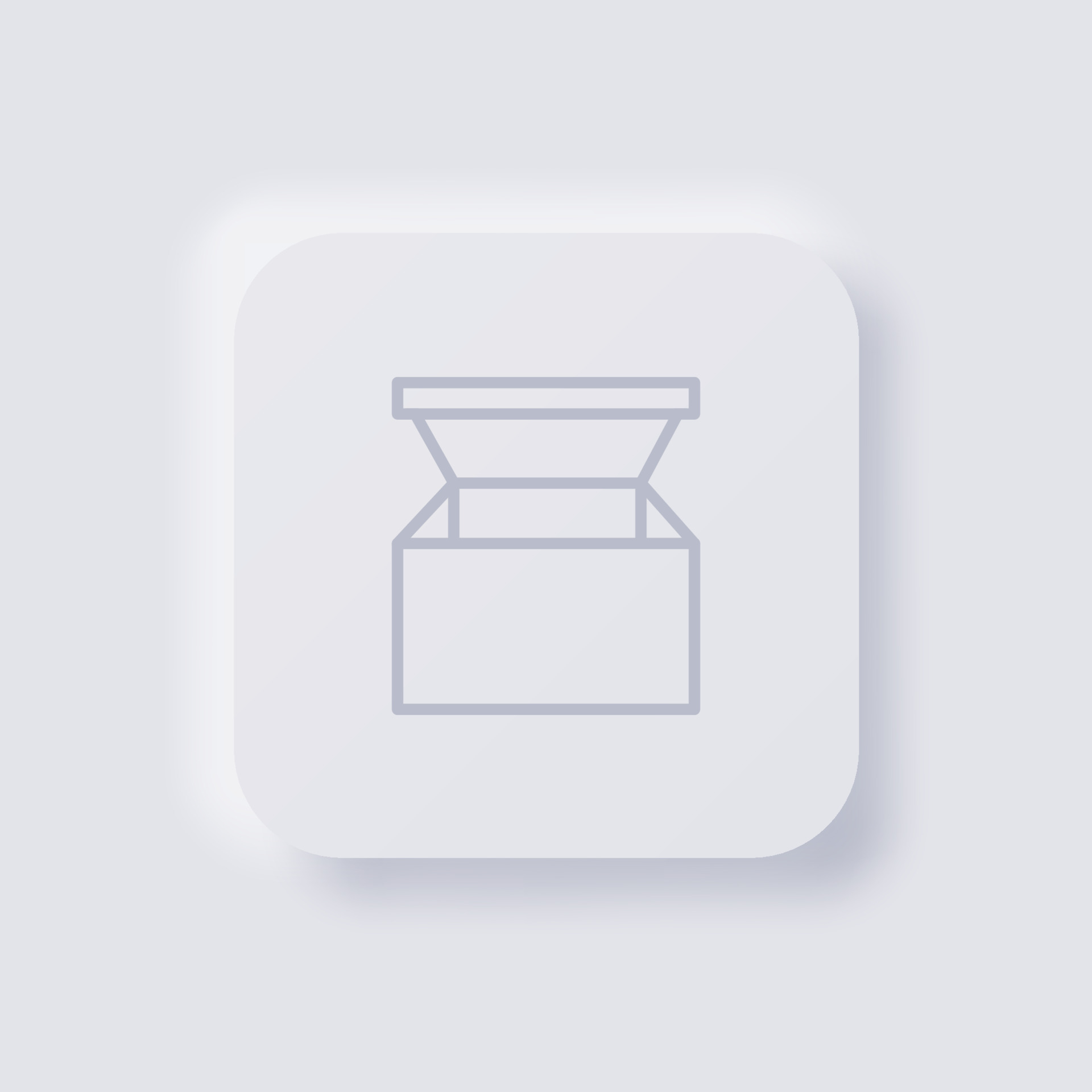 Box Icon White Neumorphism Soft Ui Design For Web Design Application Ui And More Button