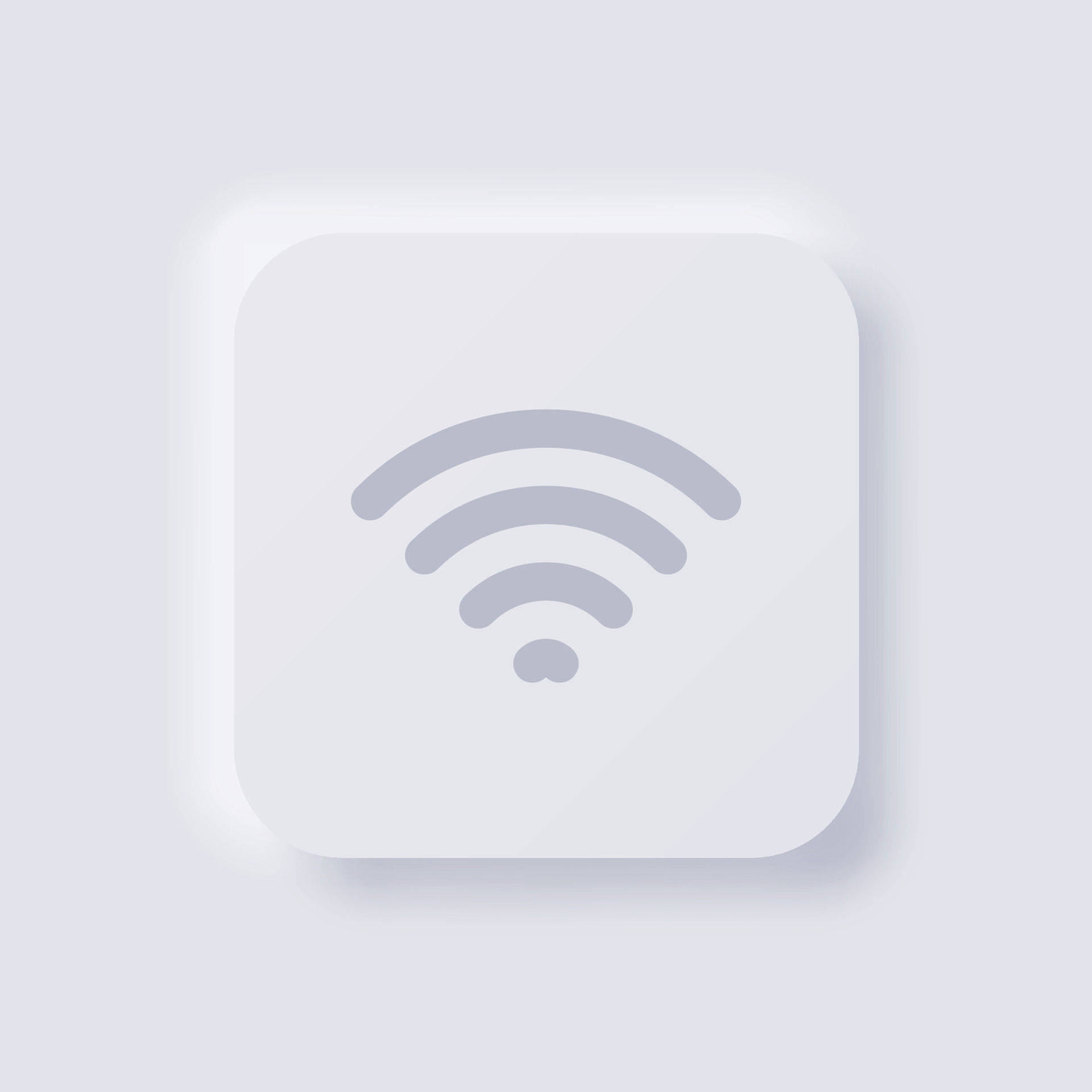Signal Symbol Icon White Neumorphism Soft Ui Design For Web Design