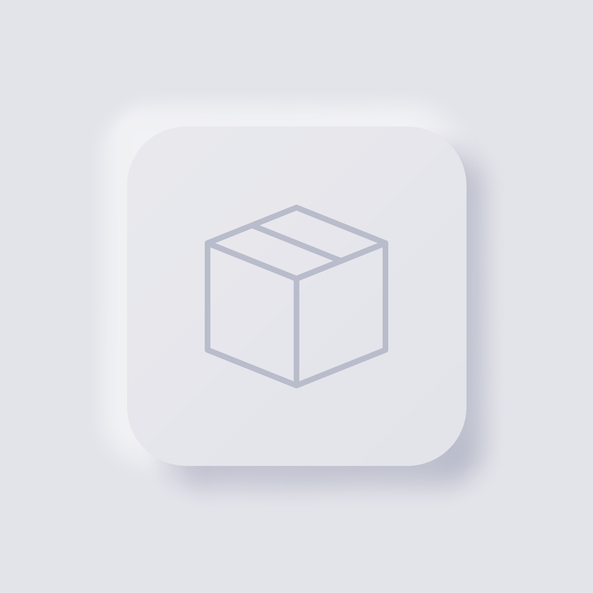 Box icon, White Neumorphism soft UI Design for Web design, Application UI and more, Button ...