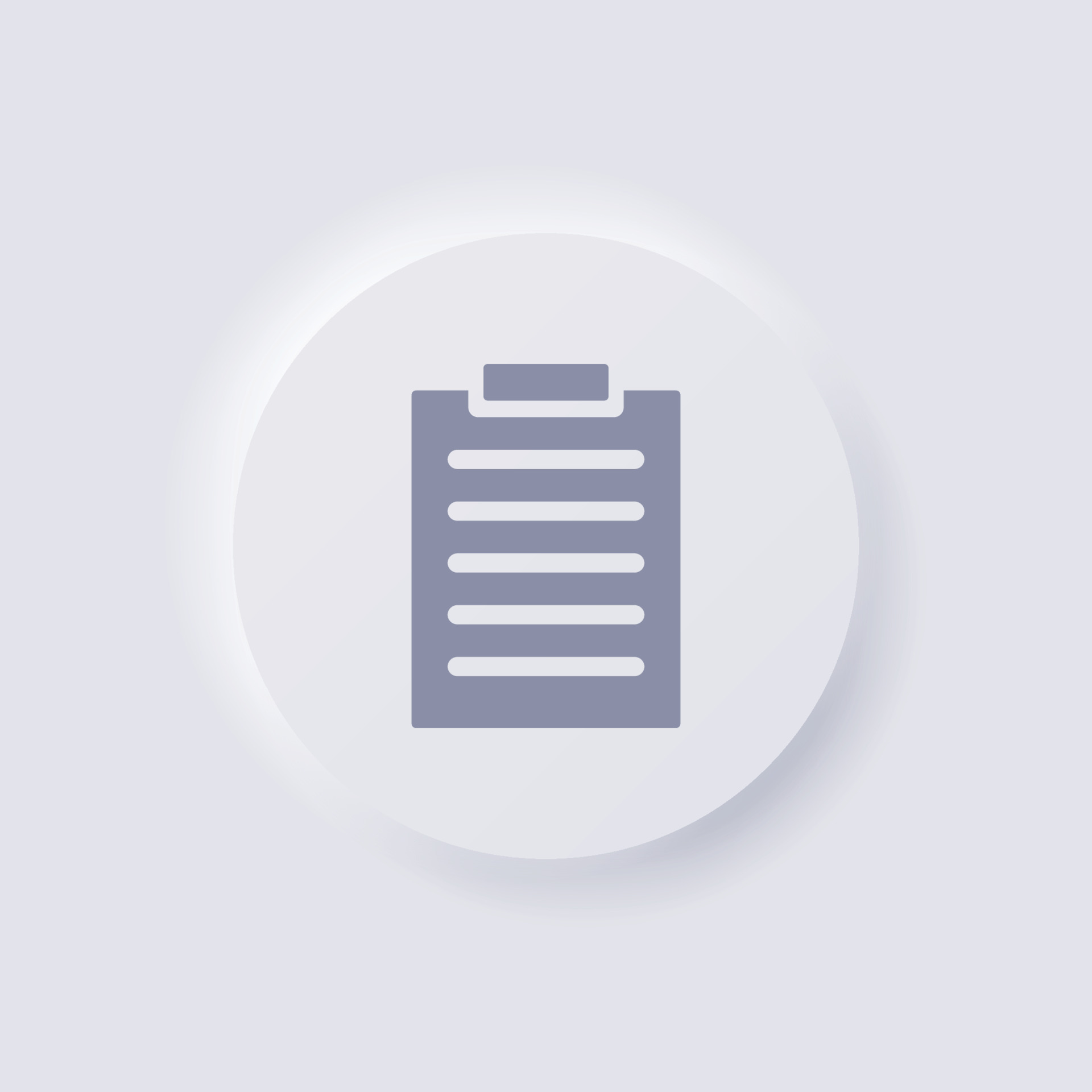 Clipboard Icon White Neumorphism Soft Ui Design For Web Design Application Ui And More Button