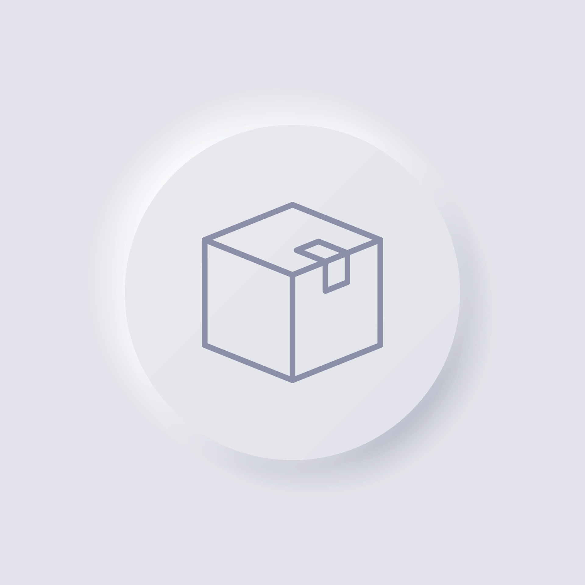 Box icon, White Neumorphism soft UI Design for Web design, Application UI and more, Button ...