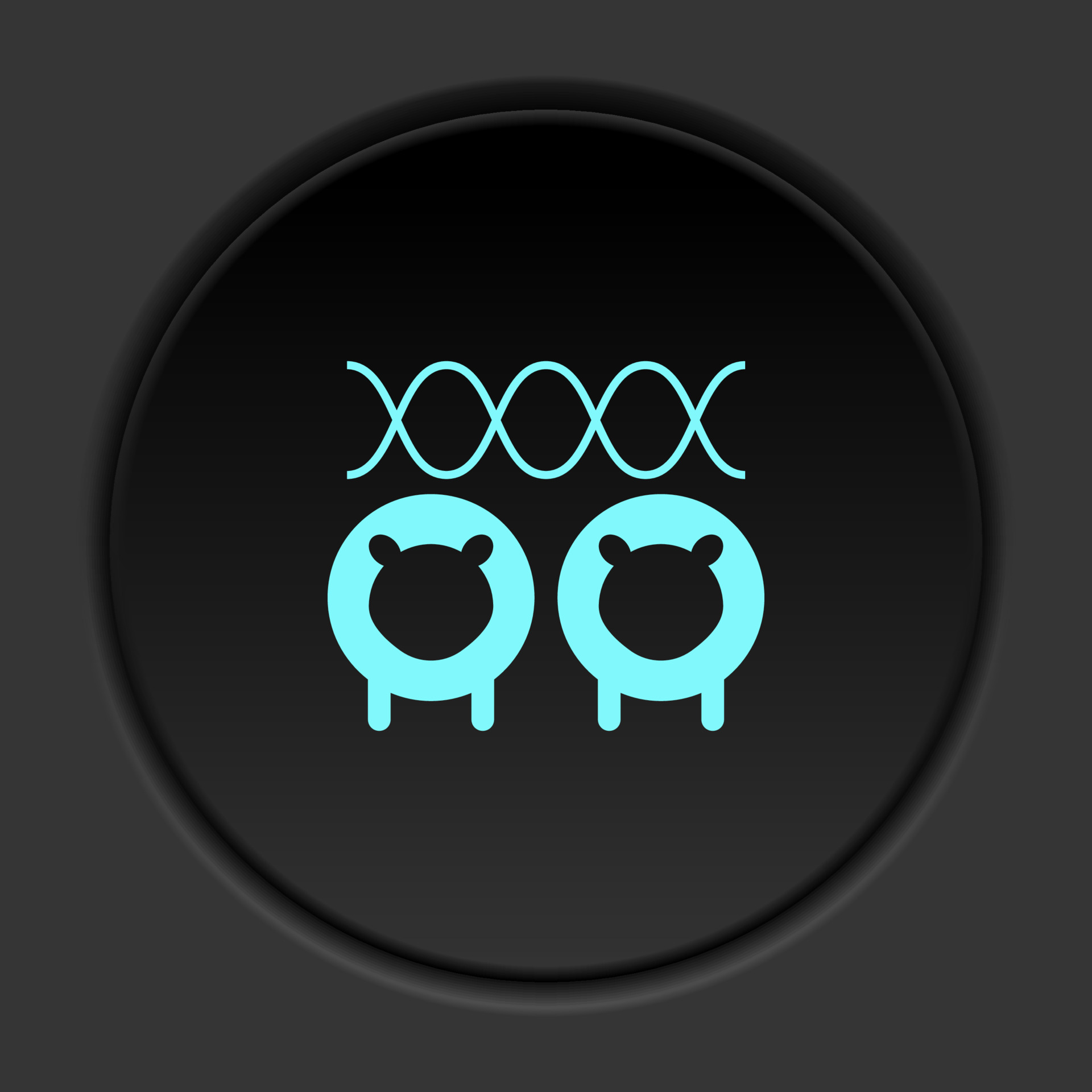 Round Button Icon Cloning Dna Sheep Button Banner Round Badge Interface For Application