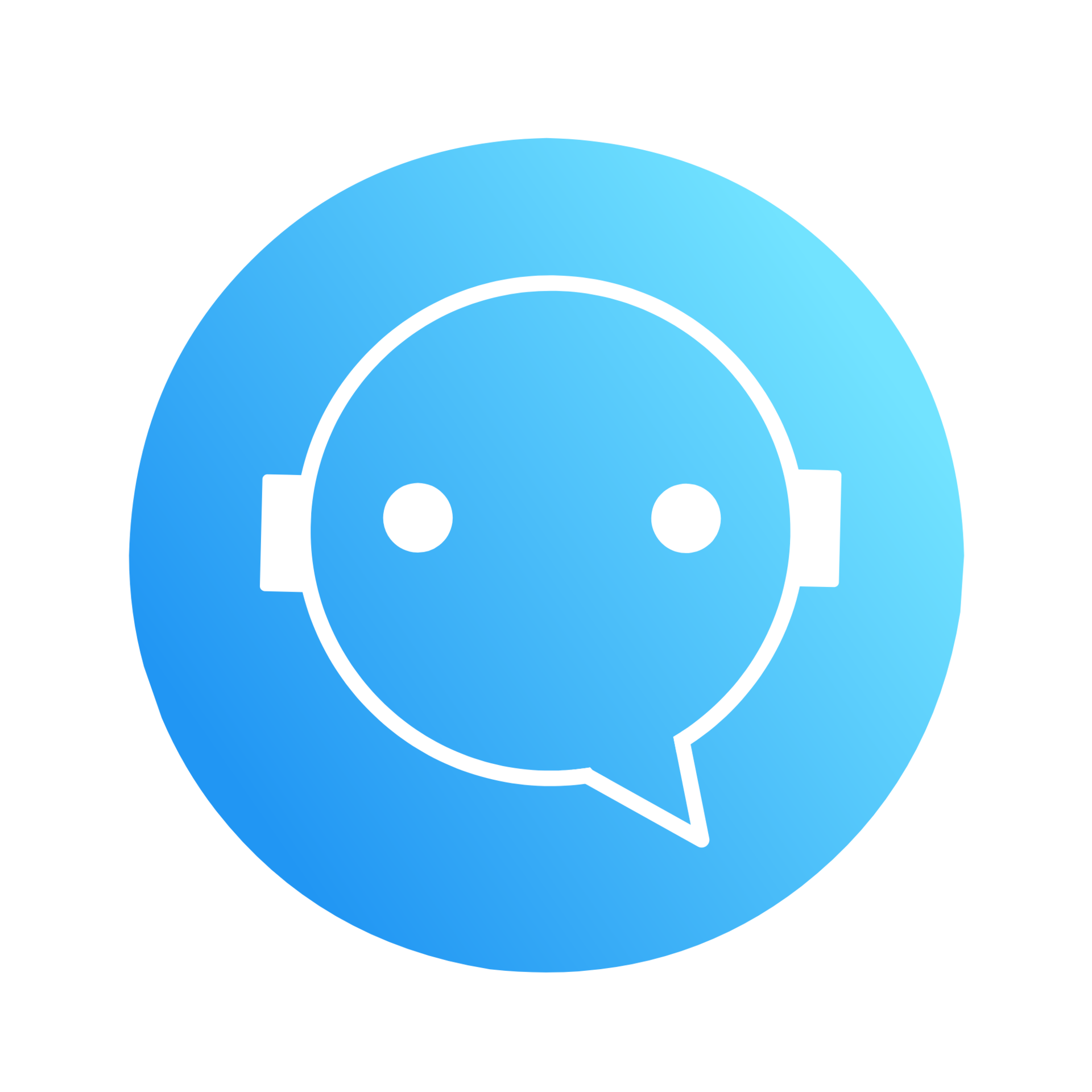 Chatbot In Modern Blue Circle 17263699 Png