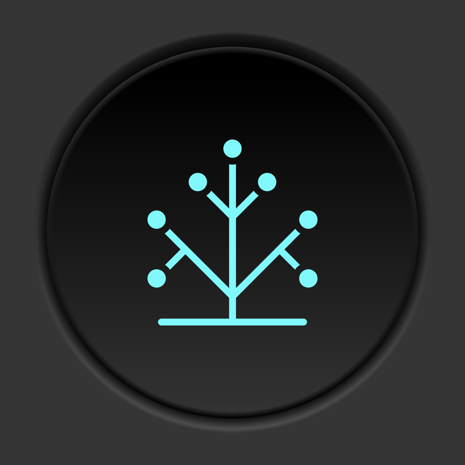 Round Button Icon Genetics Tree Dna Button Banner Round Badge Interface For Application