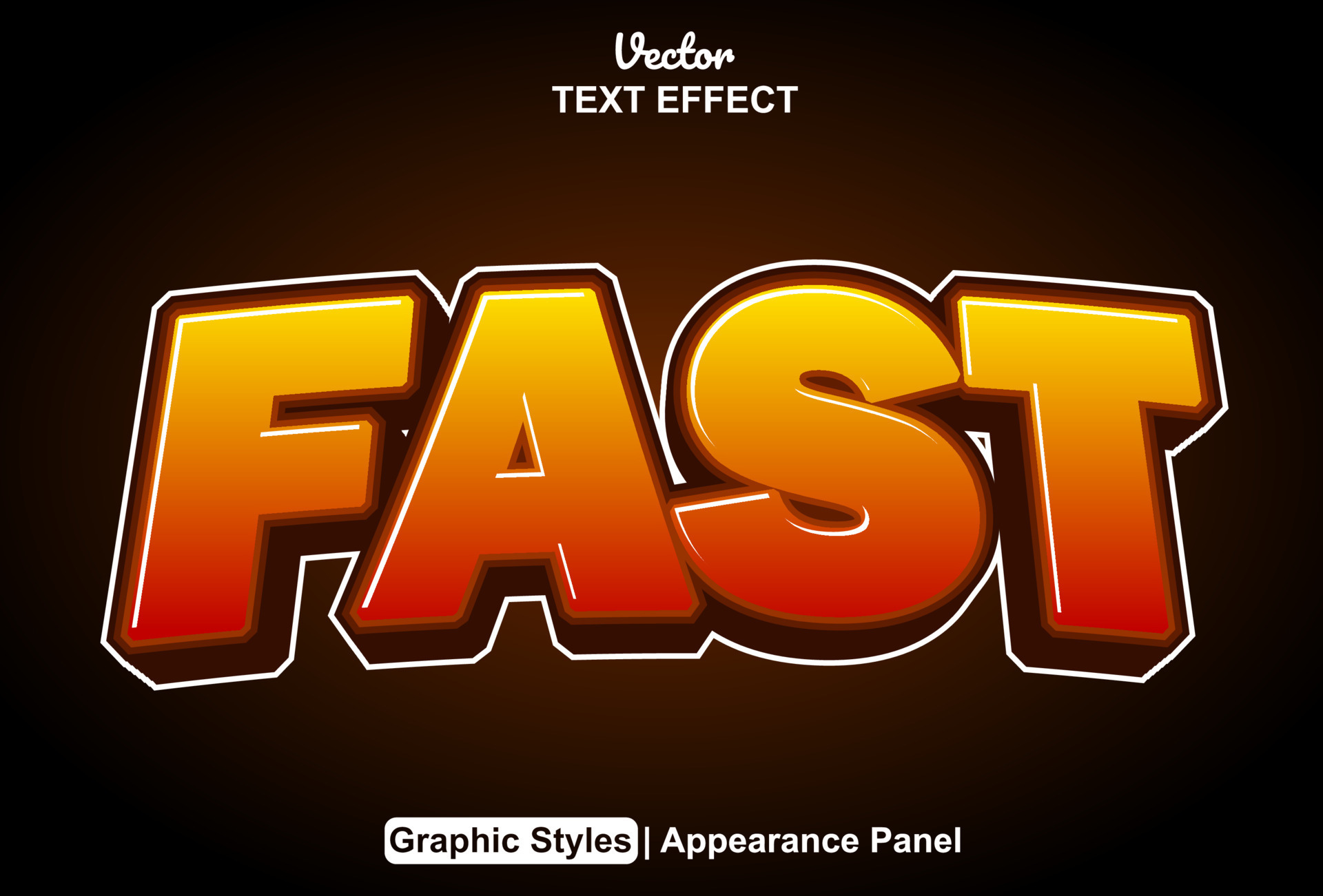 fast text effect with graphic style and editable. 17265000 Vector Art ...