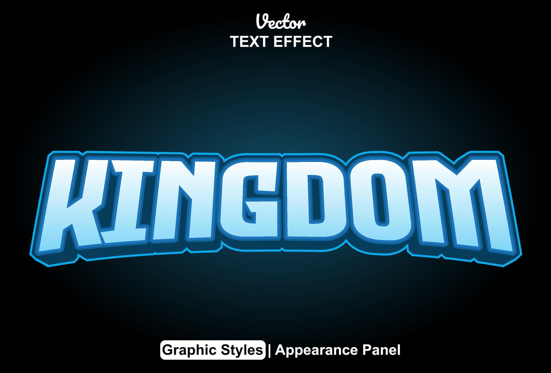 kingdom text effect with graphic style and editable. 17265005 Vector ...
