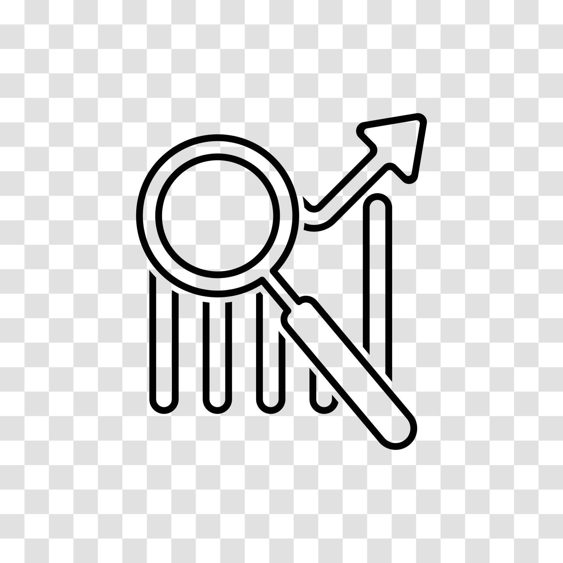 eps10 Data analysis concept vector linear icon isolated on transparent ...