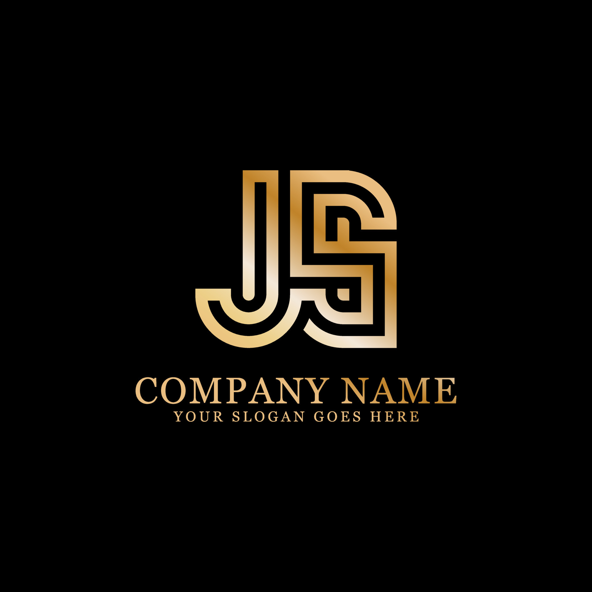 JS monogram logo inspirations, letters logo template 17266779 Vector ...
