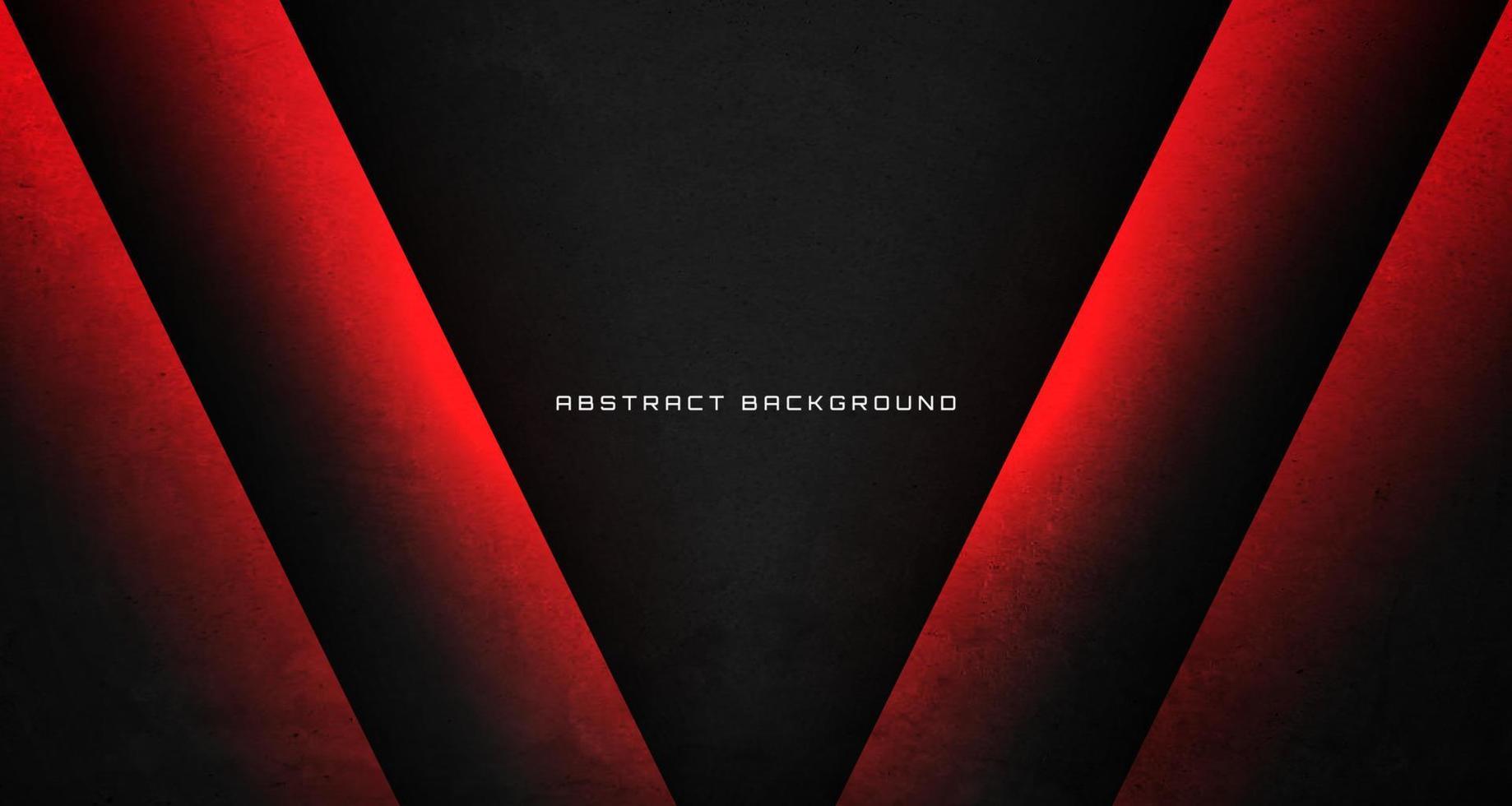 3d Black Rough Grunge Techno Abstract Background Overlap Layer On Dark Space With Red Light