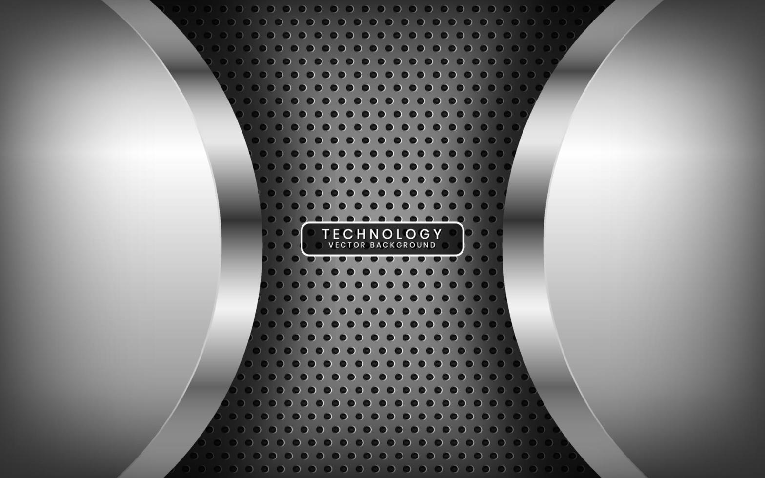 3d Grey Techno Abstract Background Overlap Layer On Dark Space With