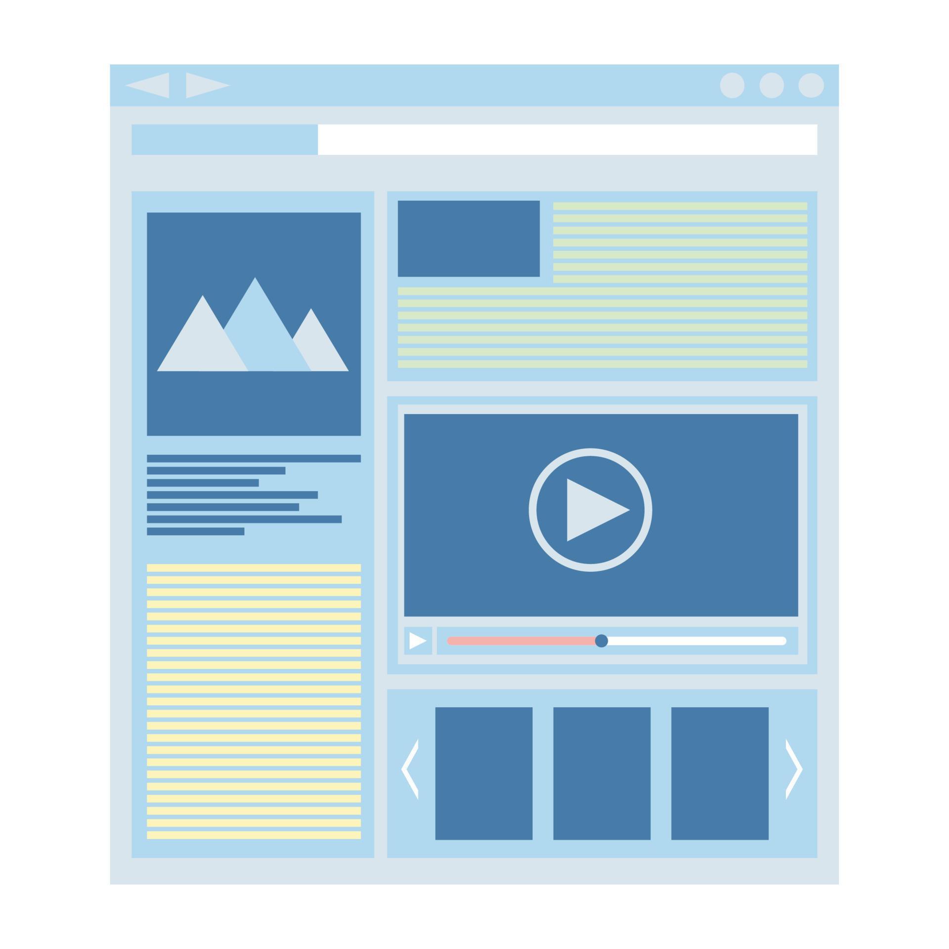 Flat website template, web design technology. Vector illustration ...