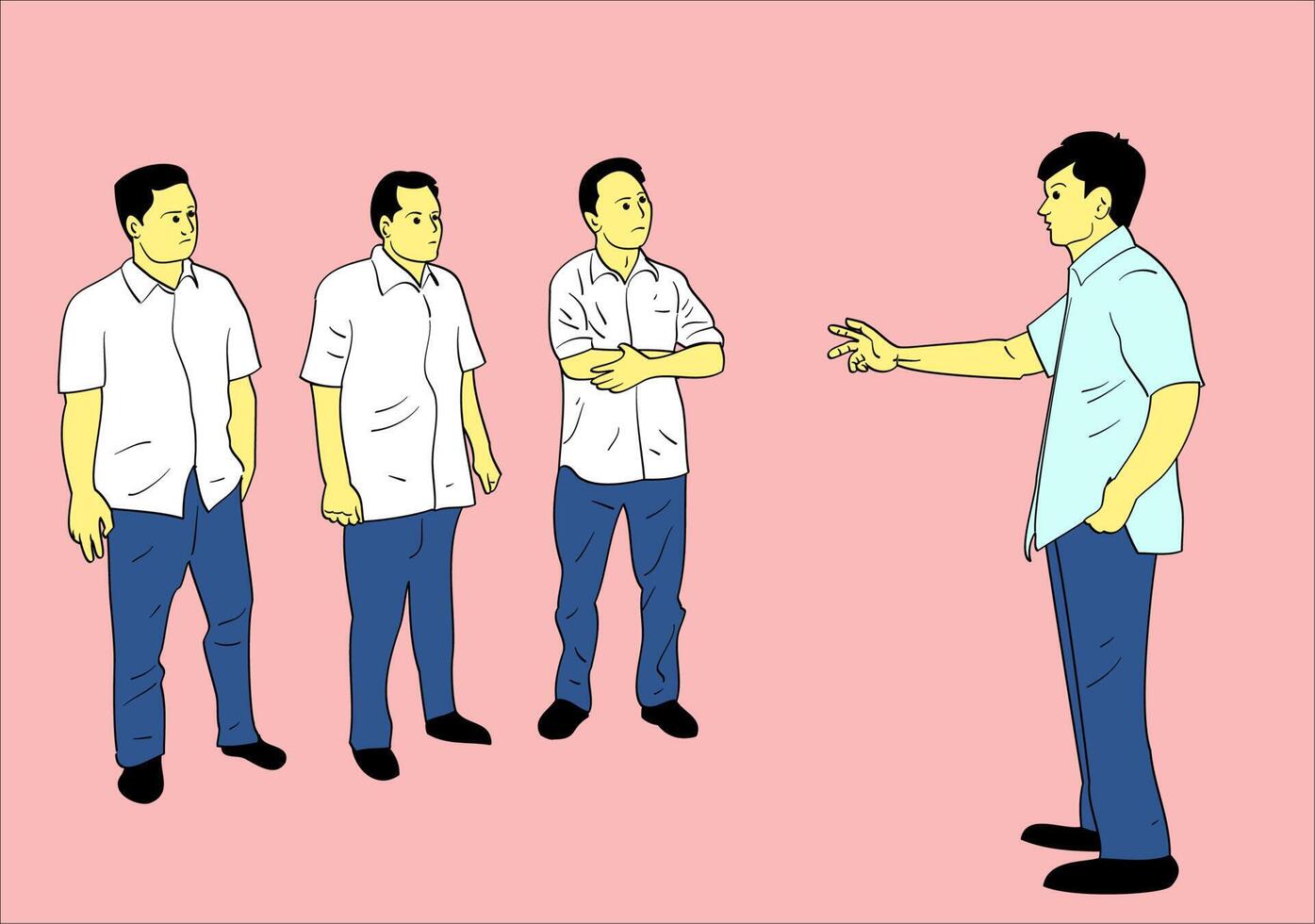 Business Man Executive Manager Explaining Strategy To Staff Flat business-man-executive-manager-explaining-strategy-to-staff-flat